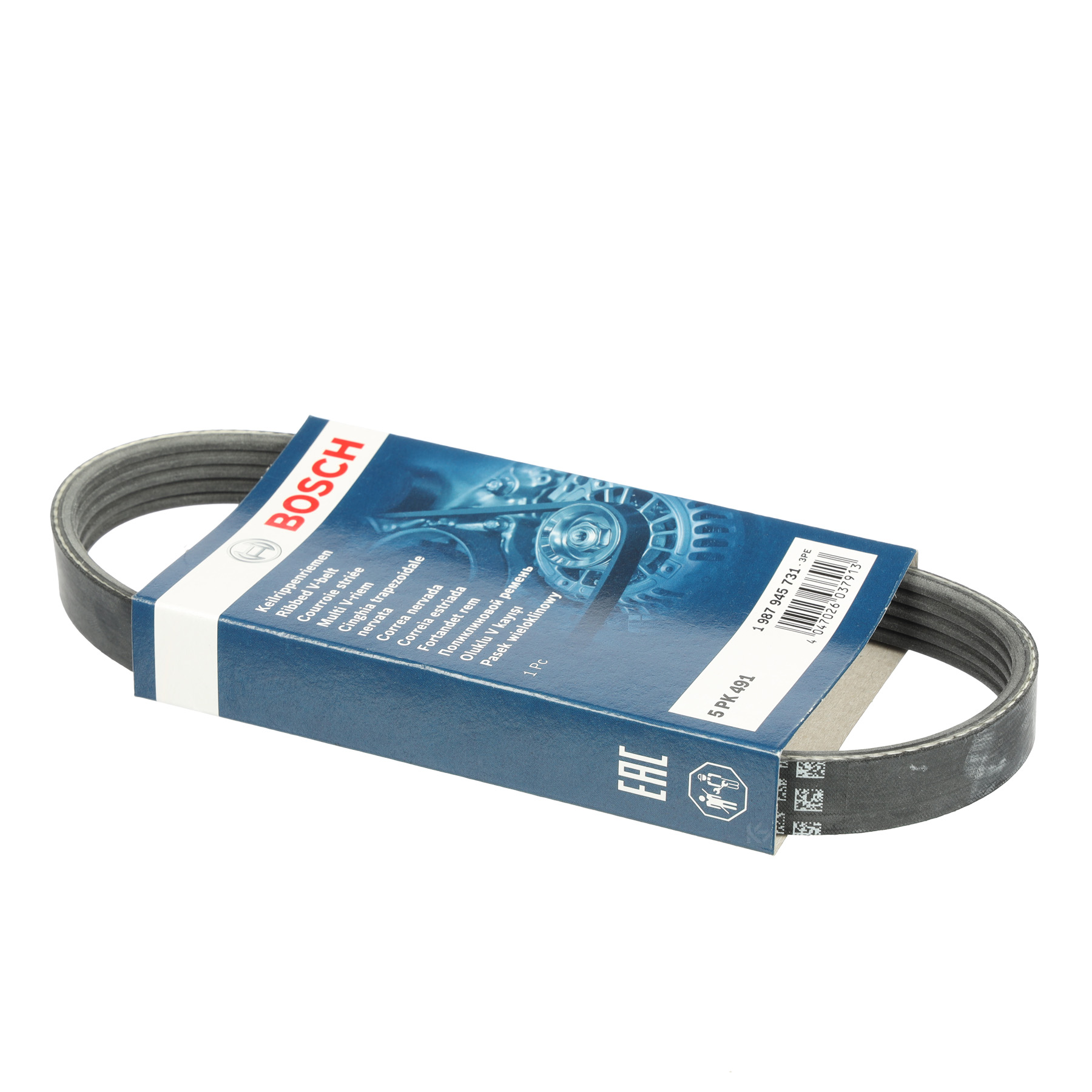 V-ribbed Belt - 1987945731 BOSCH - 03C145933A, 5PK488, 5PK491 | K ...