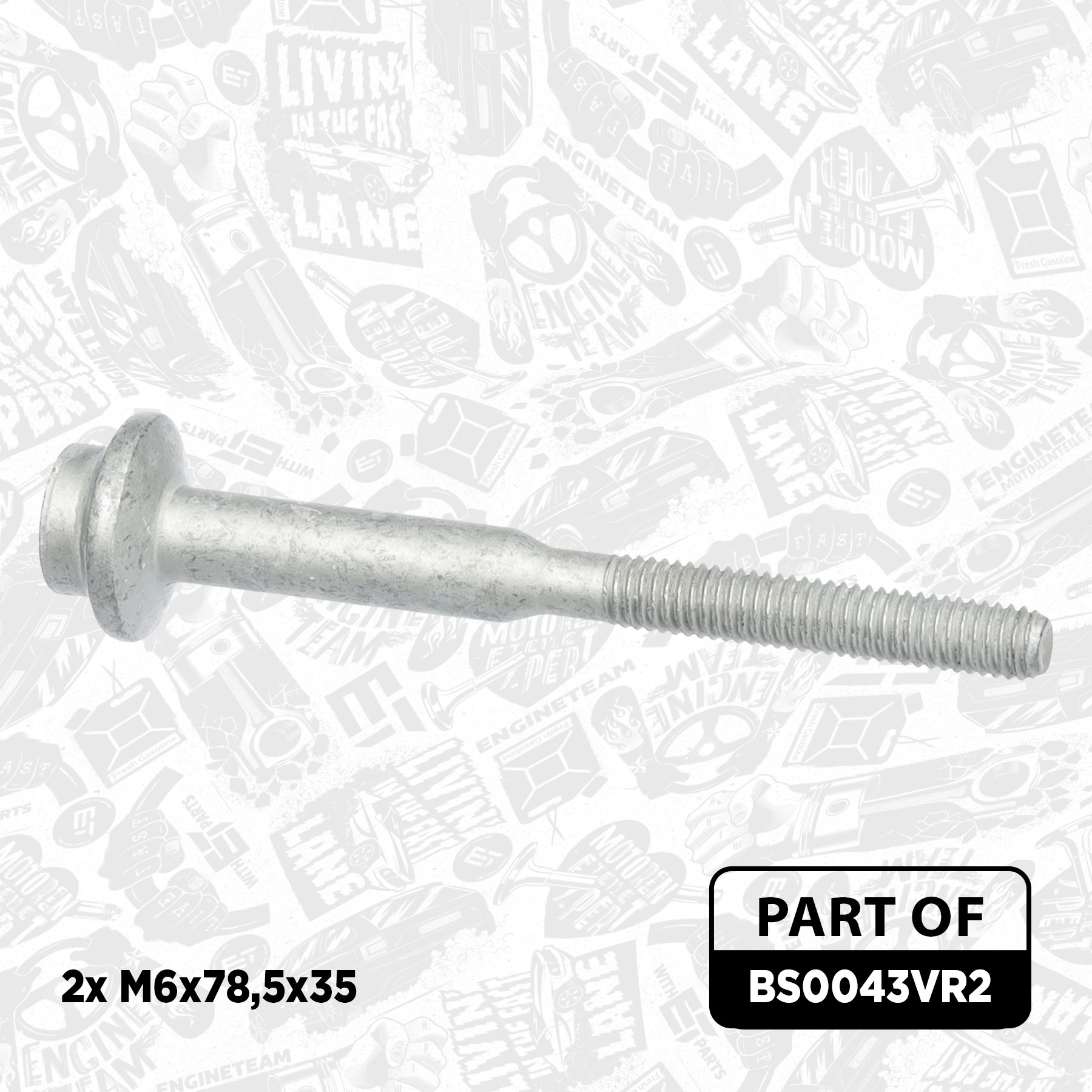 Injector clamp bolt 2 pcs + holder 2 pcs - BS0043VR2 ET ENGINETEAM ...