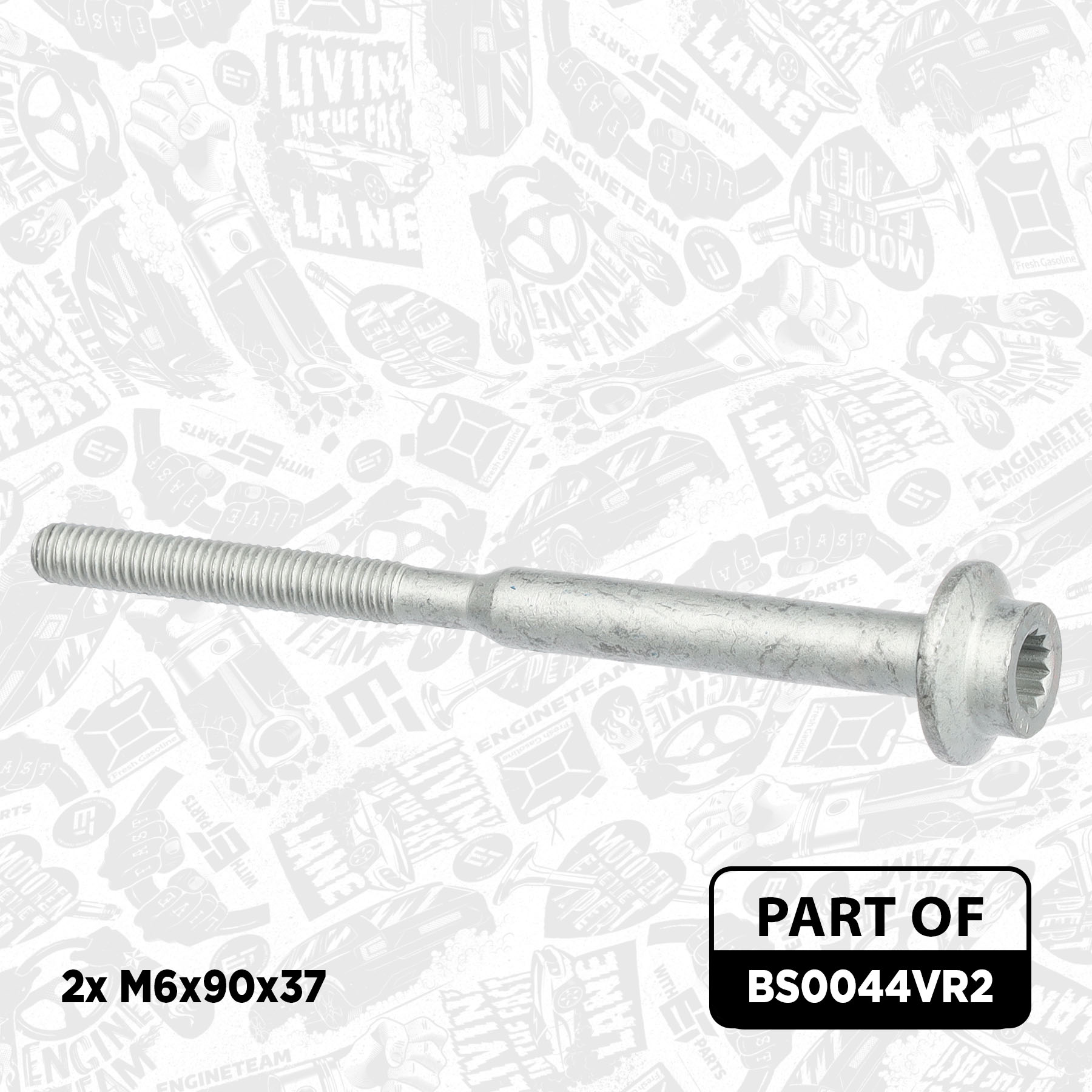 Injector clamp bolt 2 pcs + holder 2 pcs - BS0044VR2 ET ENGINETEAM ...