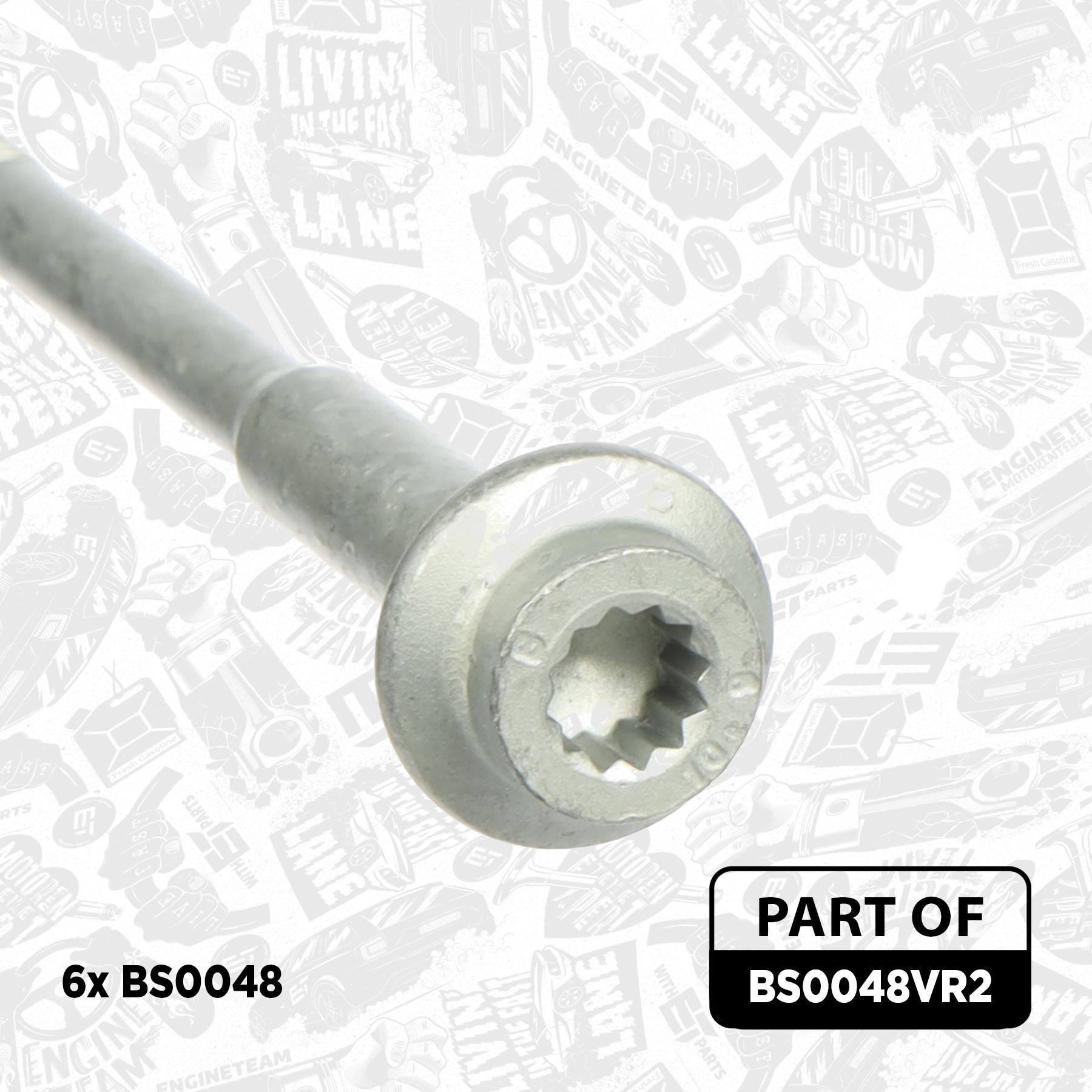 Injector clamp bolt + gasket 6 pcs - BS0048VR2 ET ENGINETEAM ...