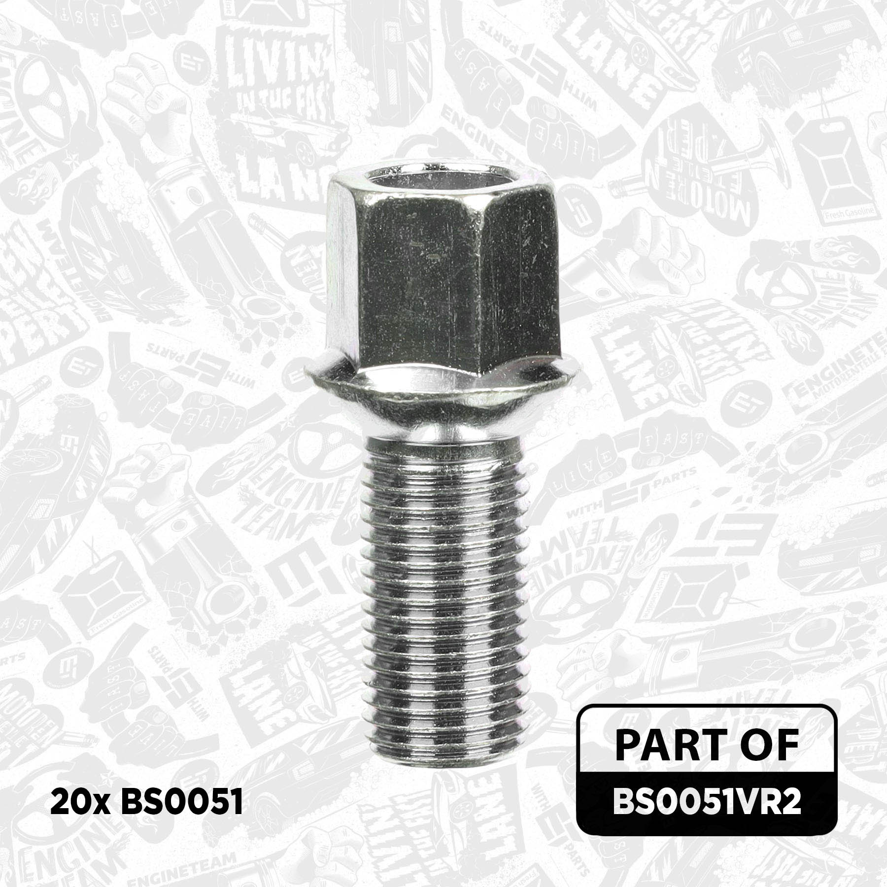 Wheel Bolt 20 pcs - BS0051VR2 ET ENGINETEAM - WHT001812, WHT002437 ...