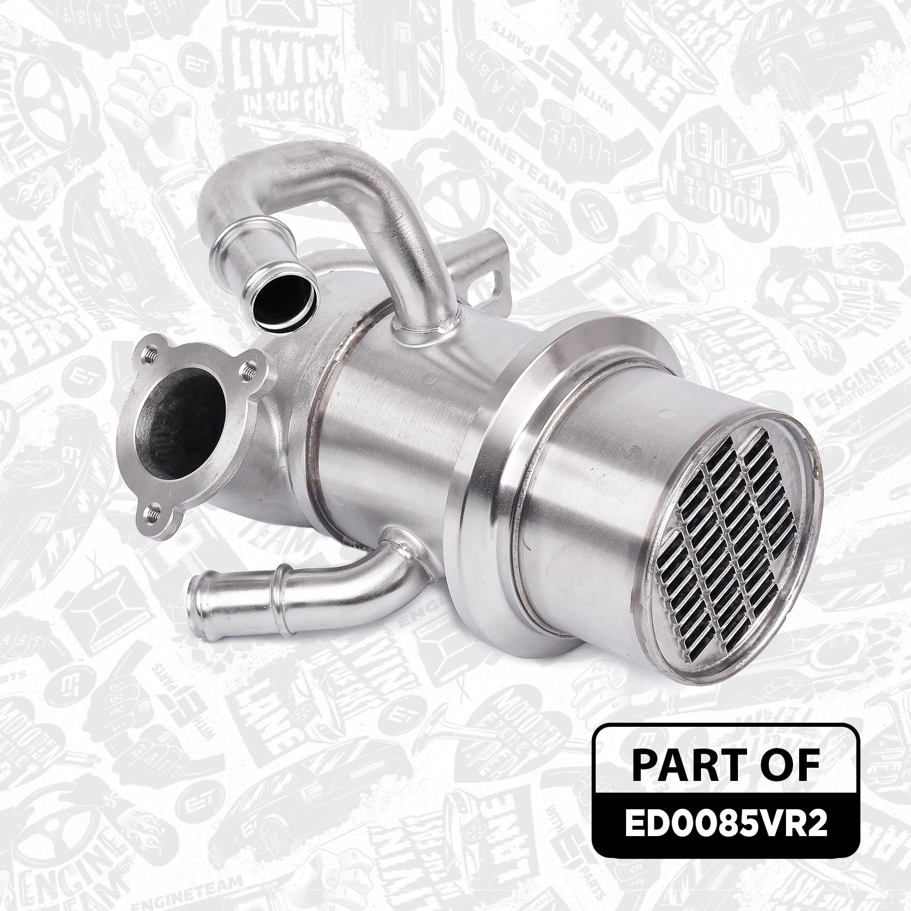 Cooler, exhaust gas recirculation + EGR valve - ED0085VR2 ET ENGINETEAM ...