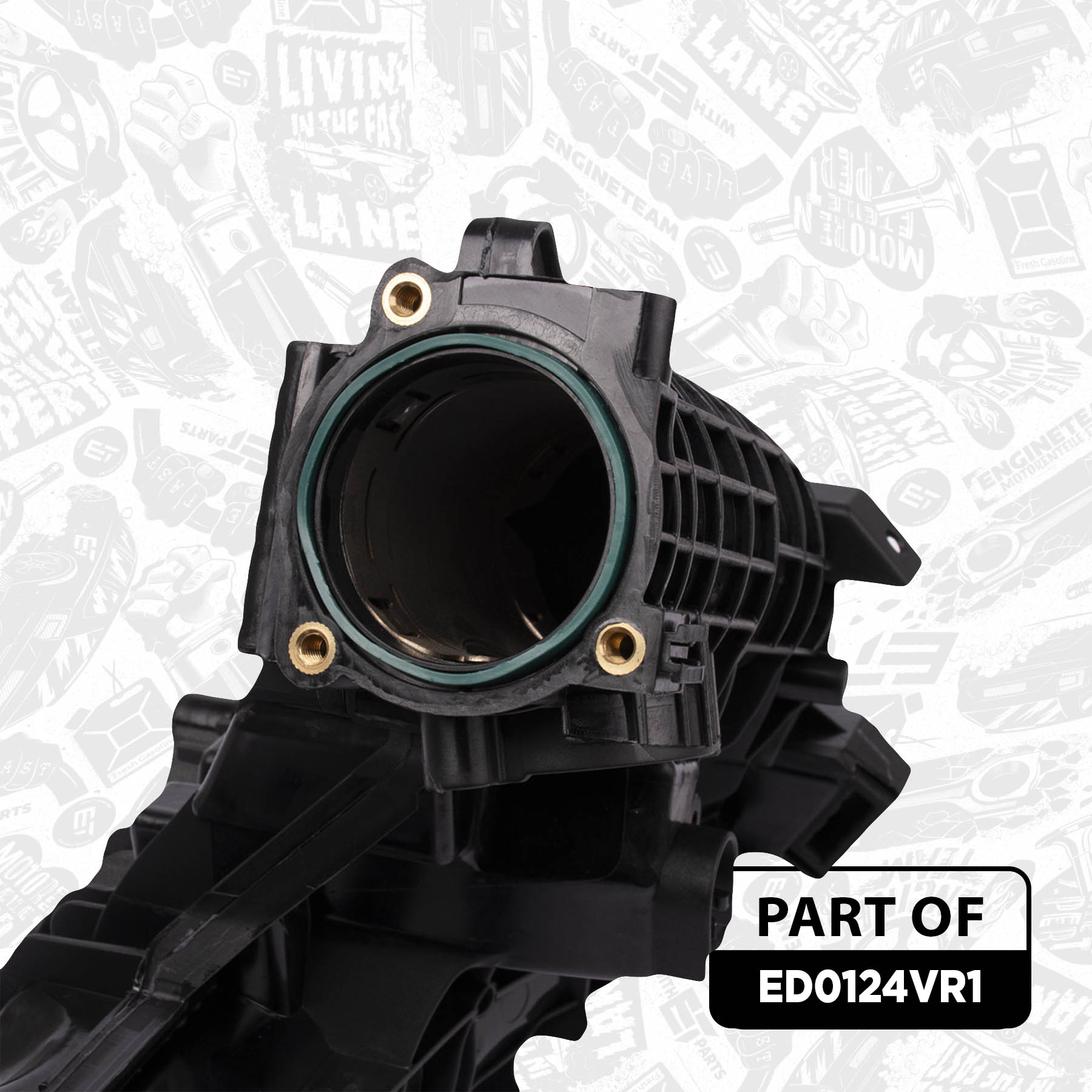 Intake Manifold, air supply + actuator - ED0124VR1 ET ENGINETEAM ...