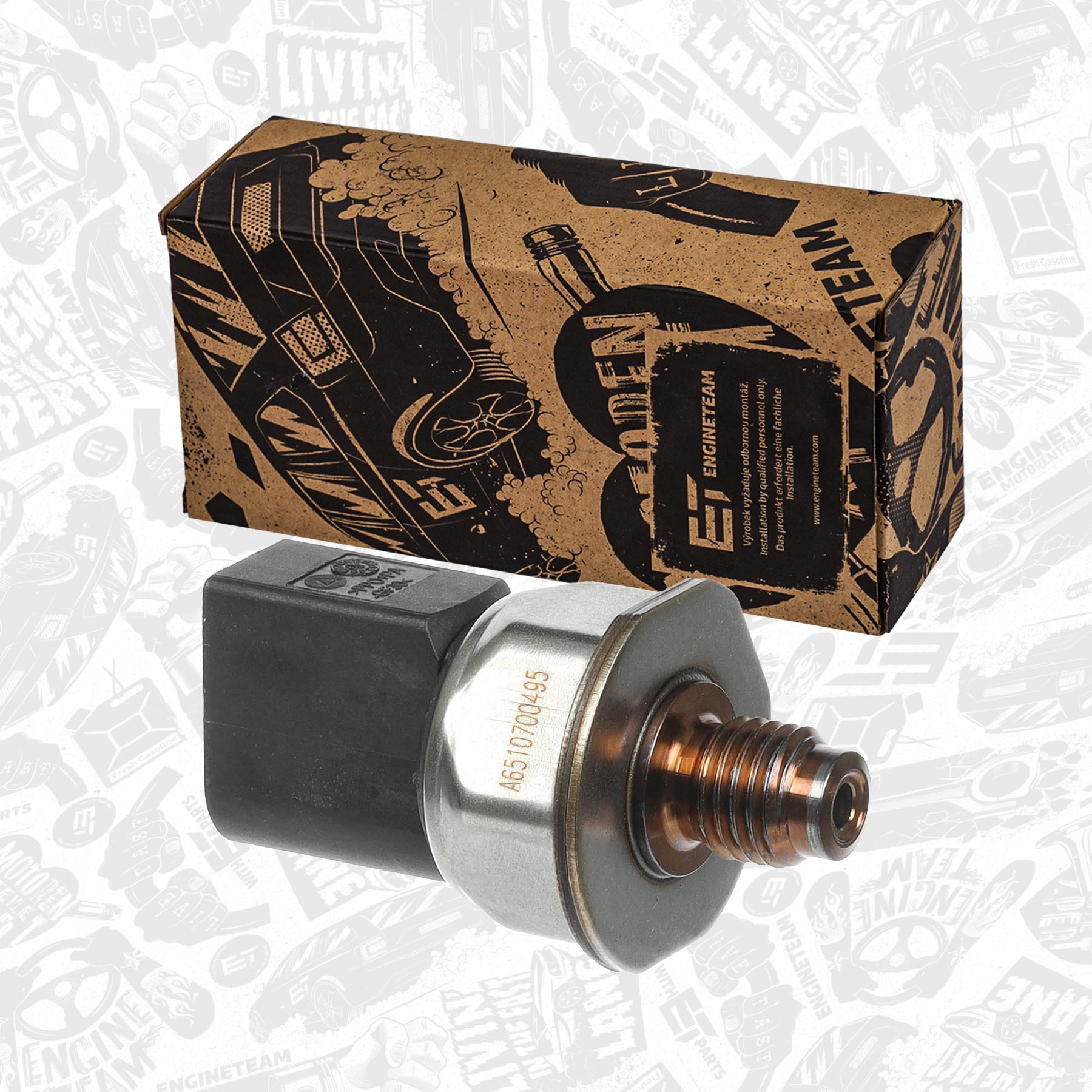 Sensor, fuel pressure - ED0220 ET ENGINETEAM - A6510700495, 6510700495 ...