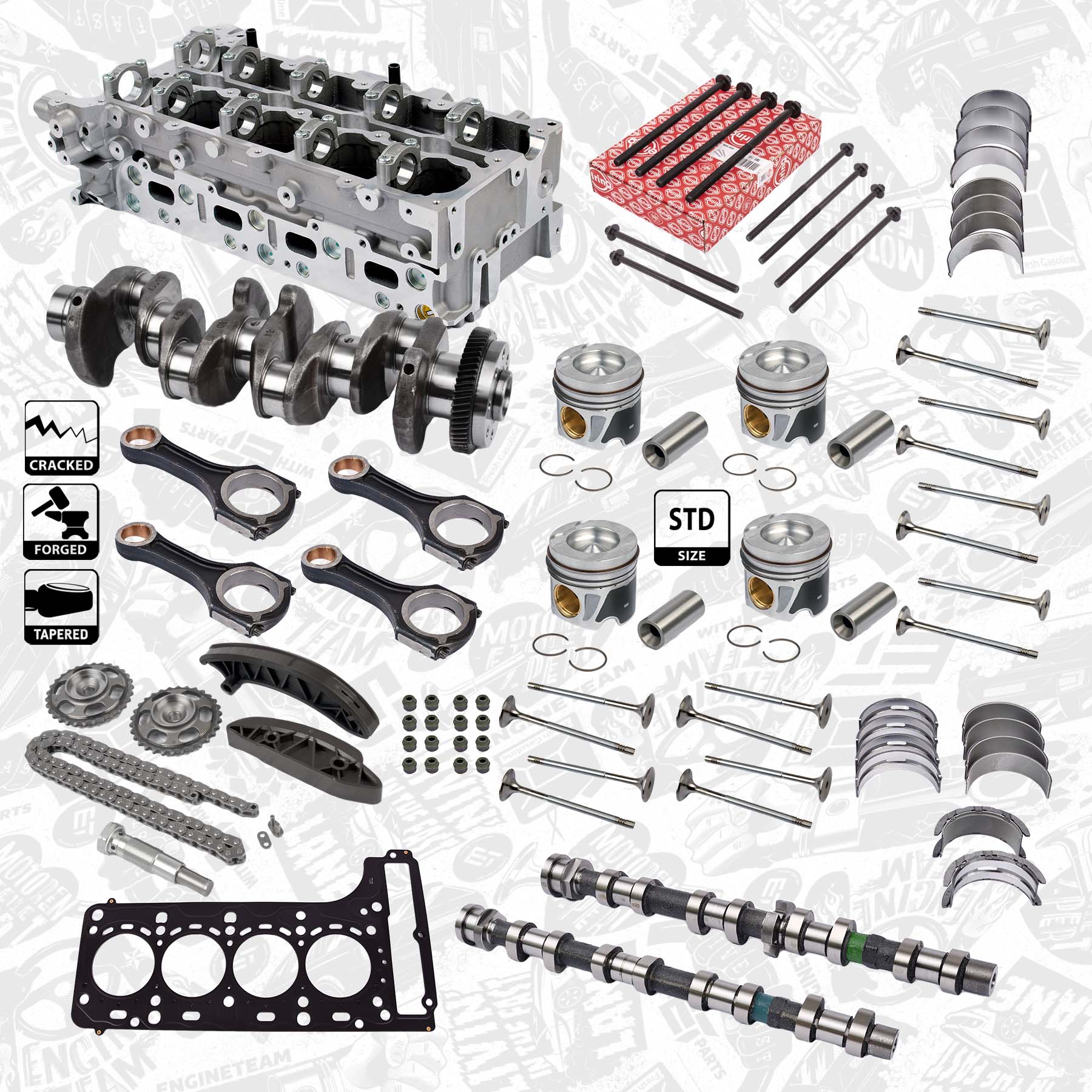 Crankshaft kit - HK0194VR6 ET ENGINETEAM - A6510302501, 6510302501 ...