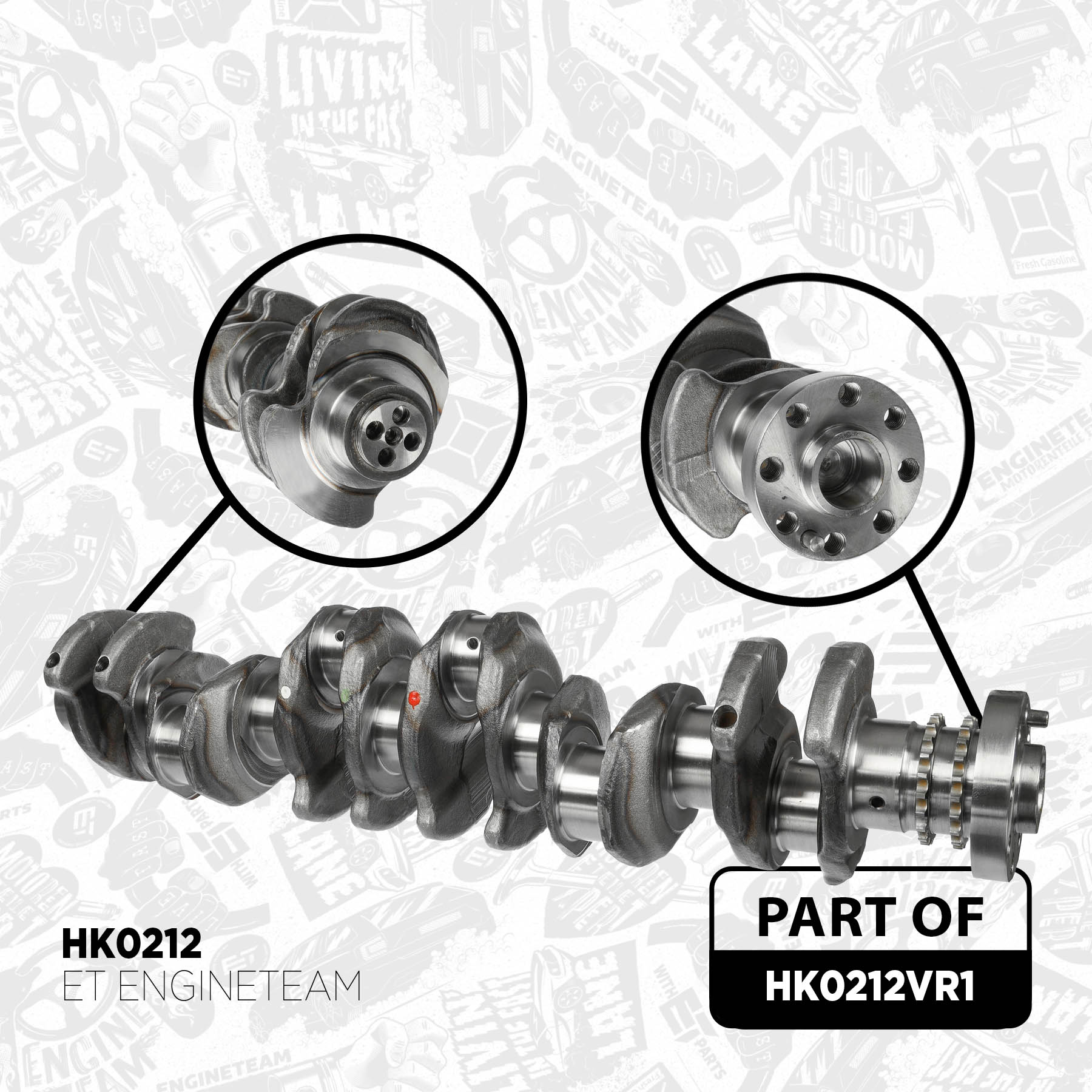 Repair kit, crankshaft - HK0212VR1 ET ENGINETEAM - 11217799970 ...
