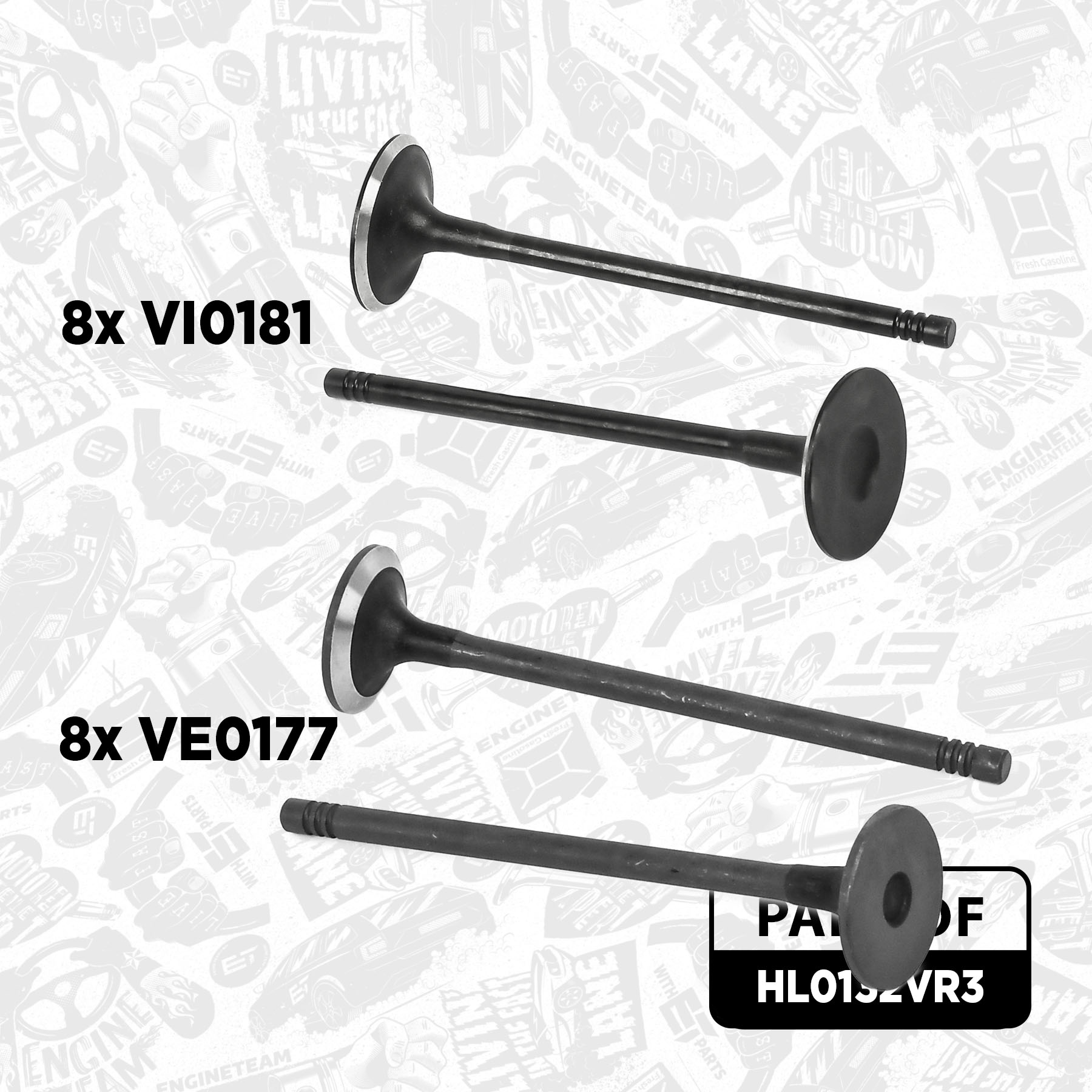 Cylinder Head set - HL0132VR3 ET ENGINETEAM - 1700101, 31460680 ...