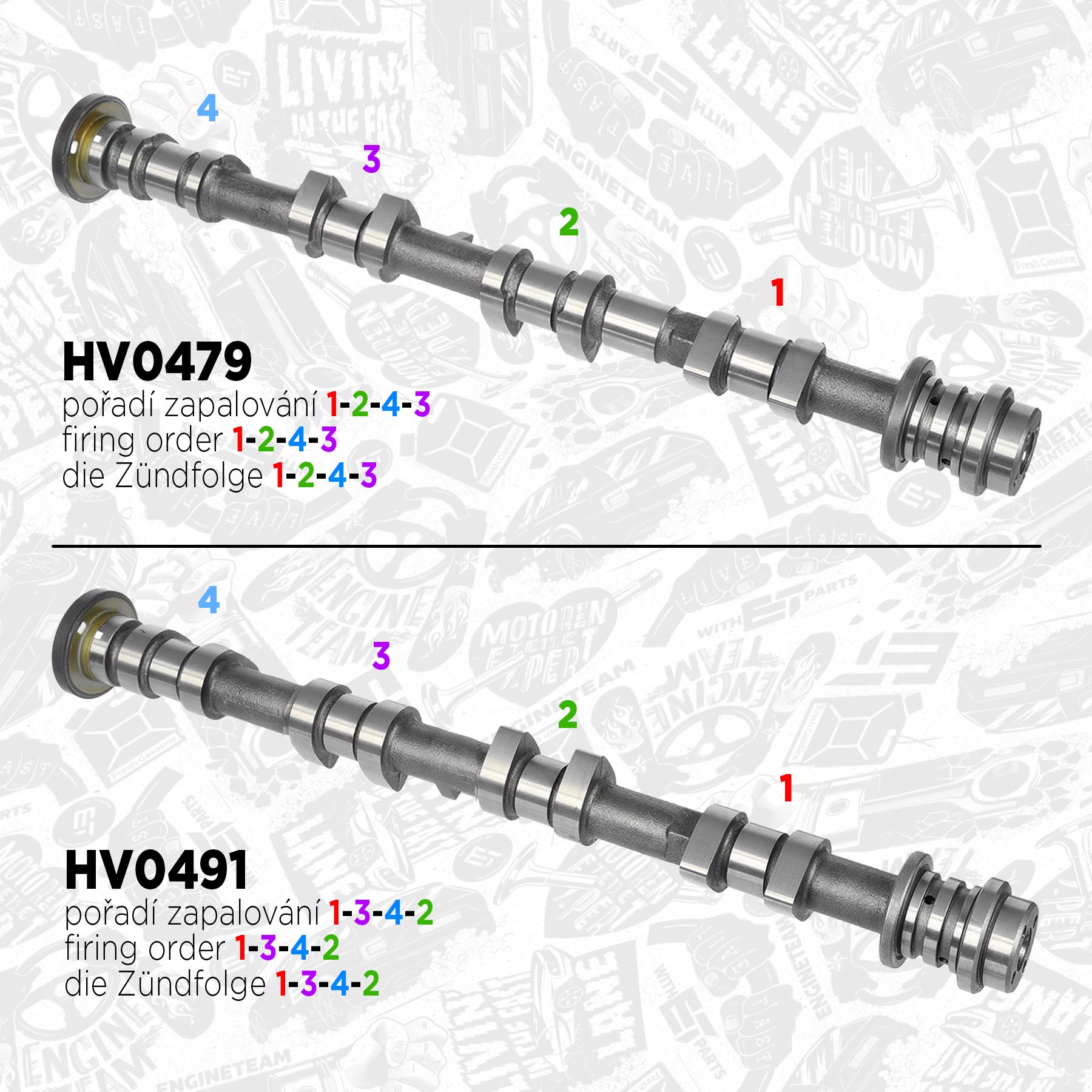 Camshaft - HV0479 ET ENGINETEAM - DS7G-6A267-AA, 1801262, DS7G6A267AA ...
