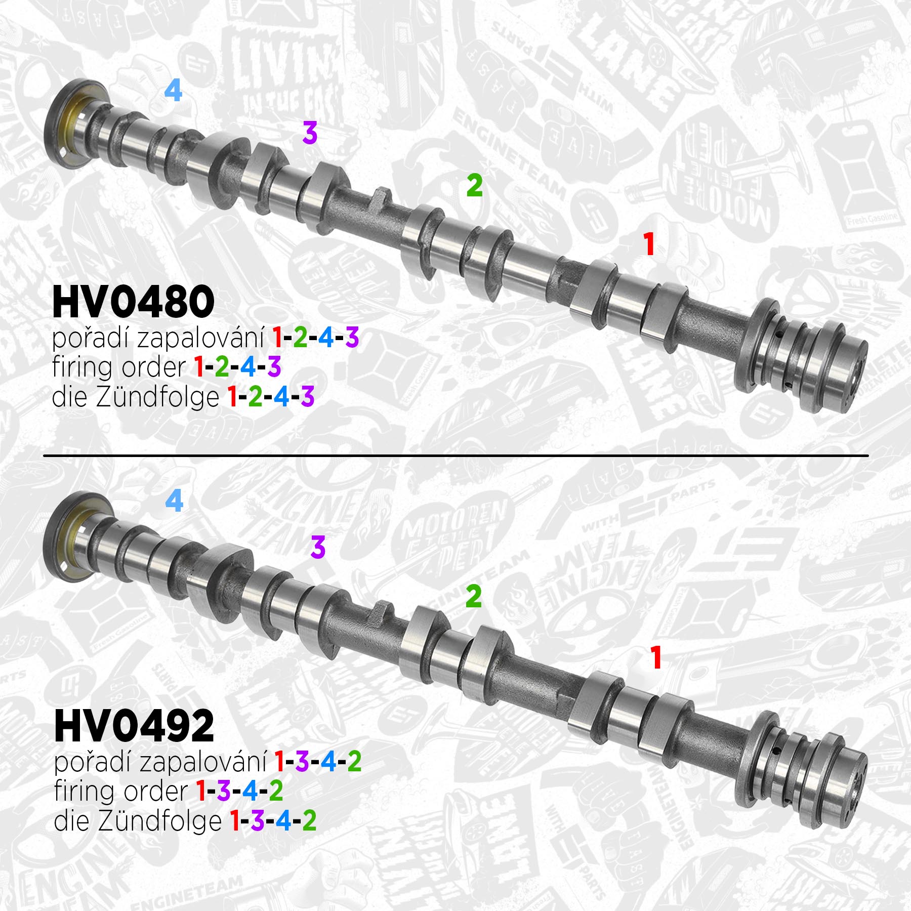 Camshaft - HV0480 ET ENGINETEAM - DS7G-6A268-AA, 1801264, DS7G6A268AA ...