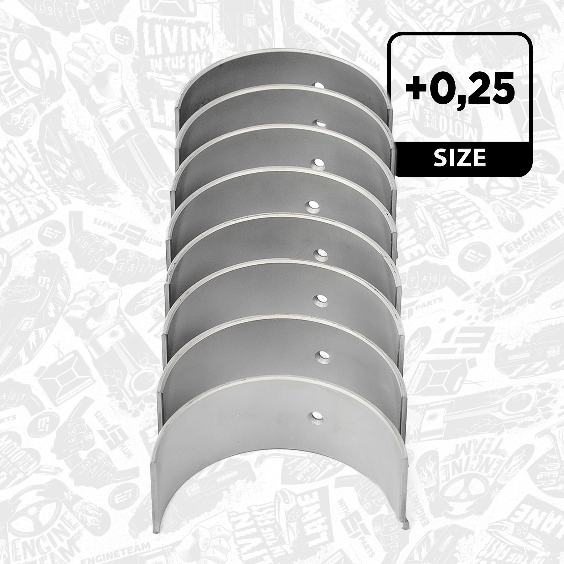 Connecting Rod Bearing Set - LP001725 ET ENGINETEAM - CB-1229A0.25, 61 ...