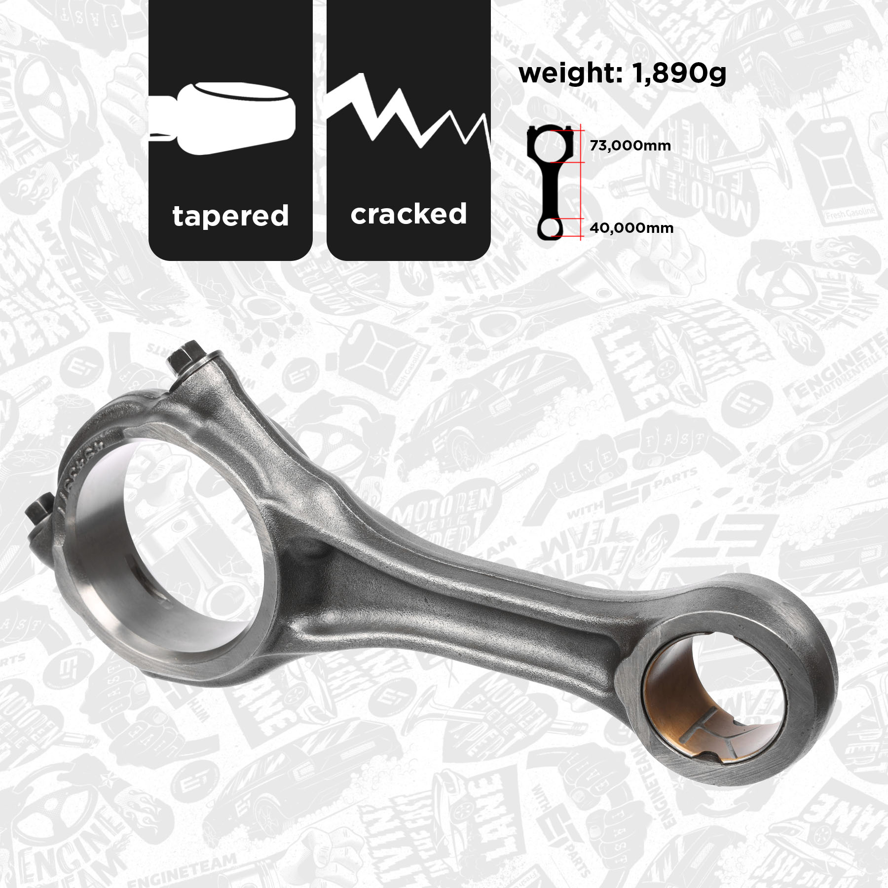 Connecting Rod - OM0004 ET ENGINETEAM - 4898808, 090310ISB000, 40200 ...
