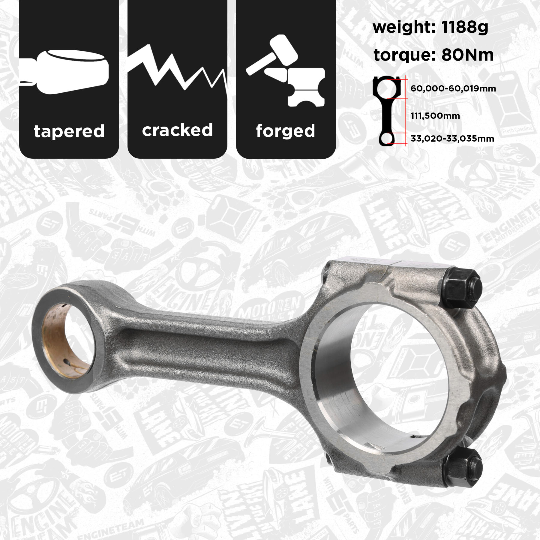 Connecting Rod - OM0023 ET ENGINETEAM - 23510-4A000, 235104A710 ...