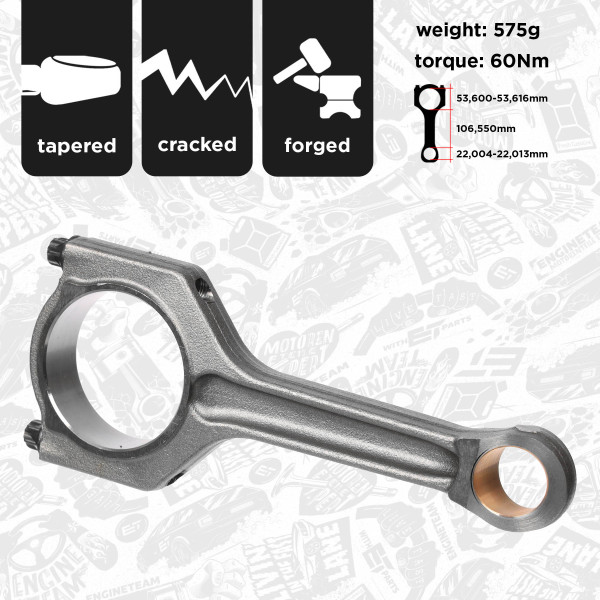 Connecting Rod - OM0046 ET ENGINETEAM - 11247624616, 11247624615 ...