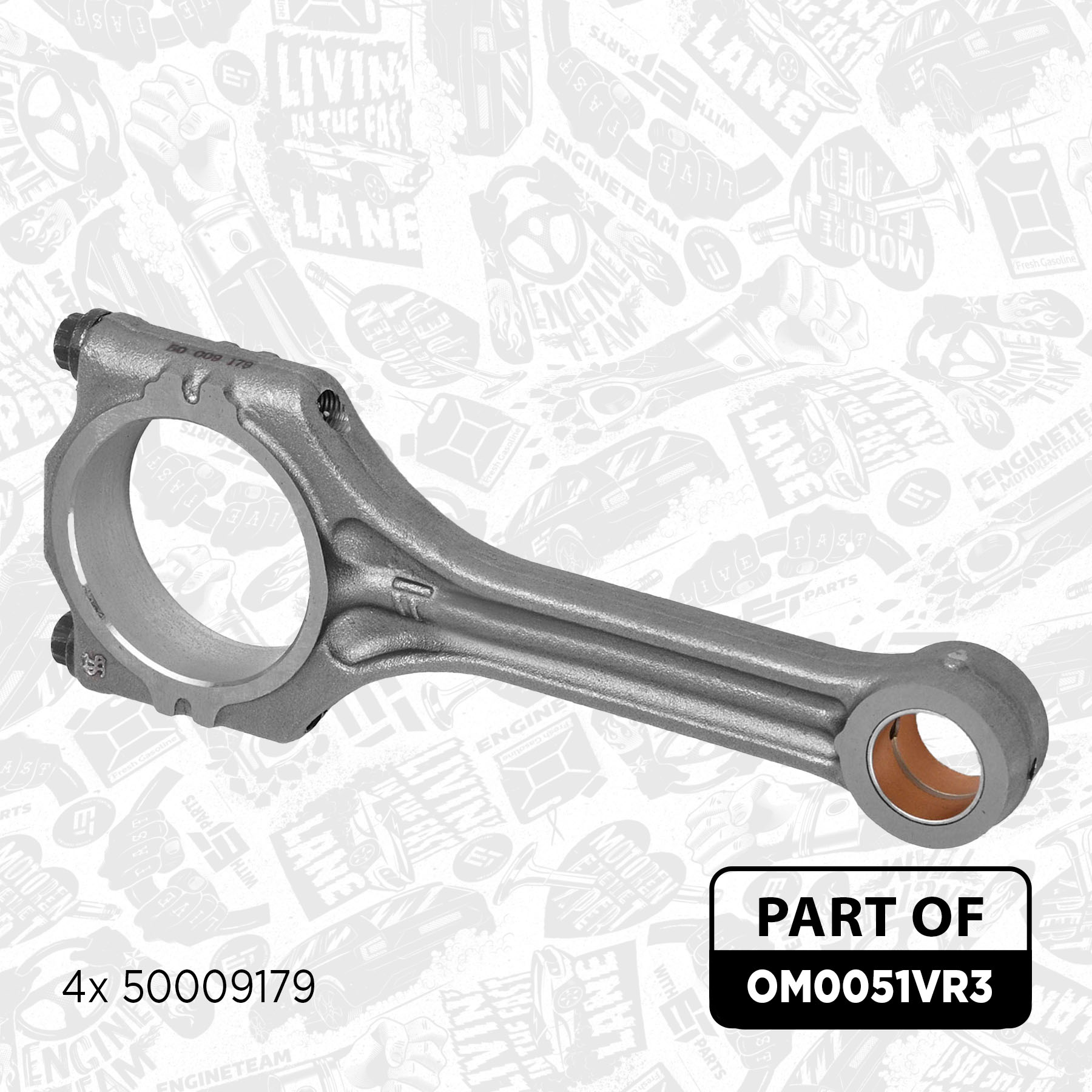 Connecting rod kit - OM0051VR3 ET ENGINETEAM - 03C198401A, 03C198401D ...