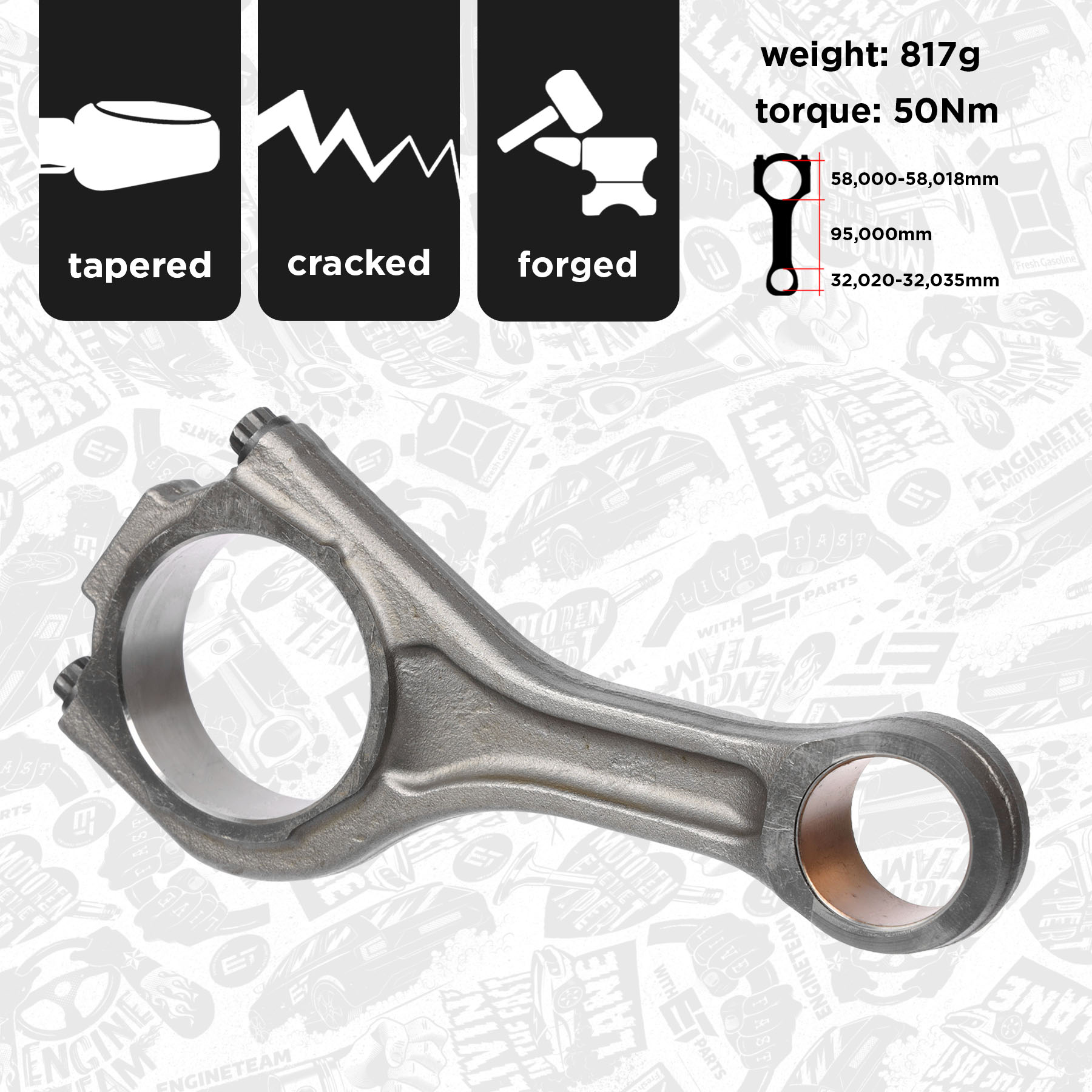 Connecting Rod - OM0061 ET ENGINETEAM - LR124261 | K MOTORSHOP