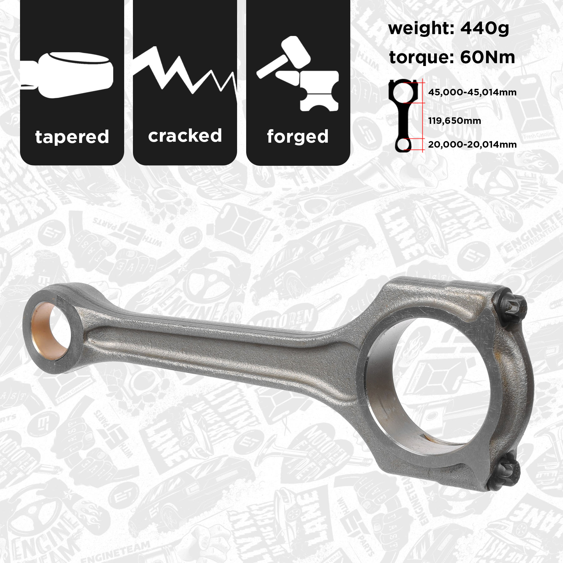 Connecting Rod - OM0071 ET ENGINETEAM - 2700300020, 2700300320 ...