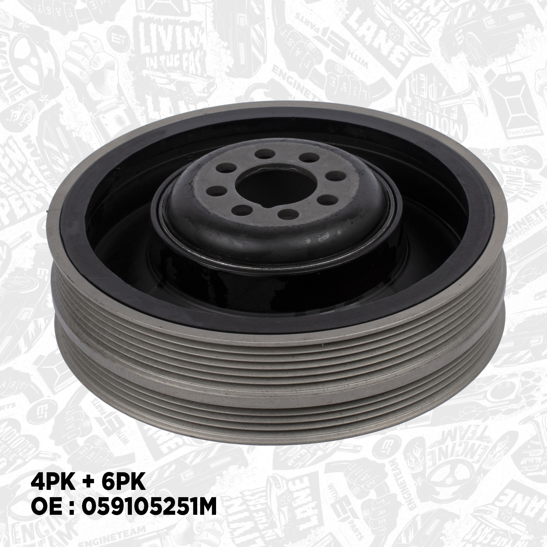 Belt Pulley, crankshaft - PC0009 ET ENGINETEAM - 059105251AC ...