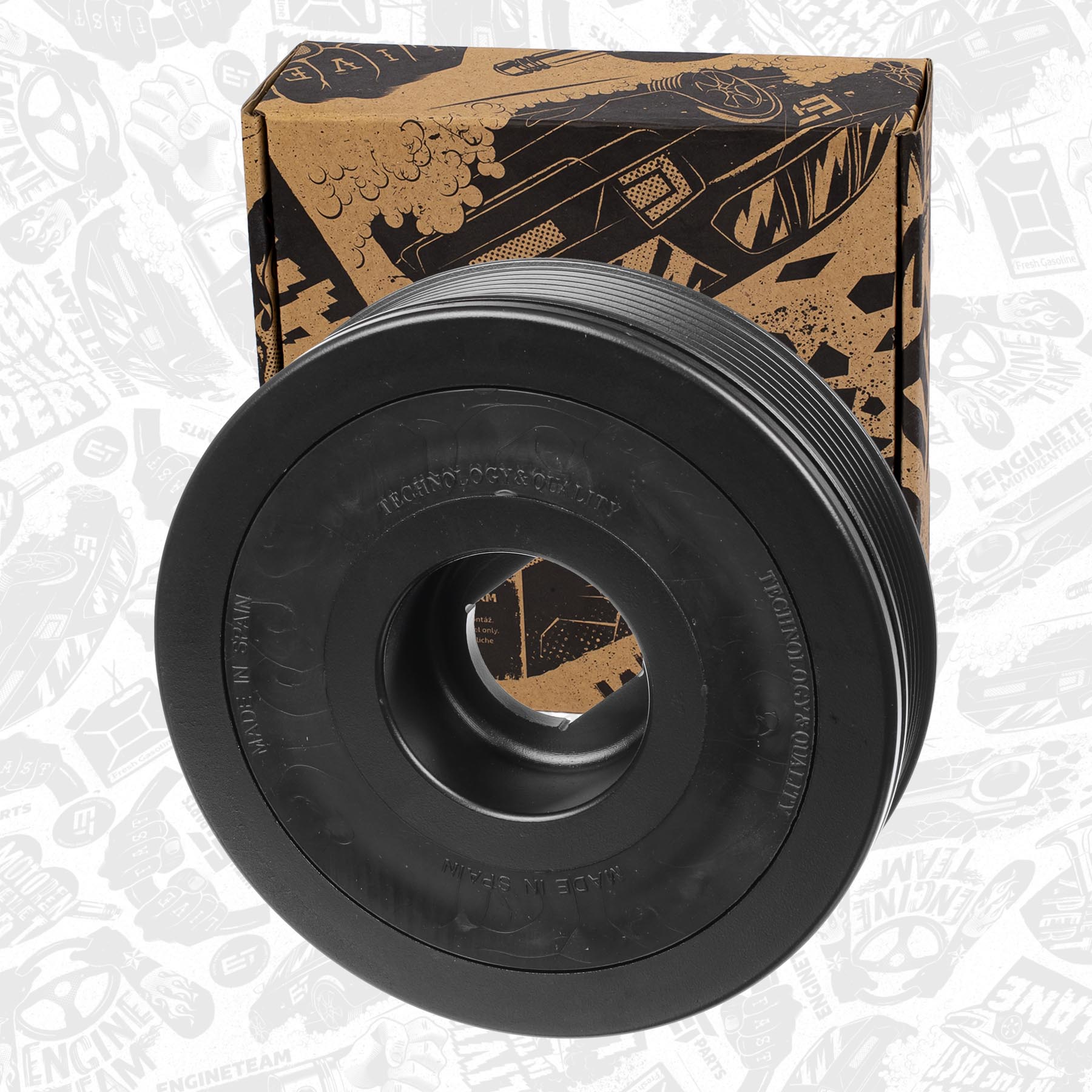 Belt Pulley, crankshaft - PC0010 ET ENGINETEAM - 8200767762, 8200361247 ...