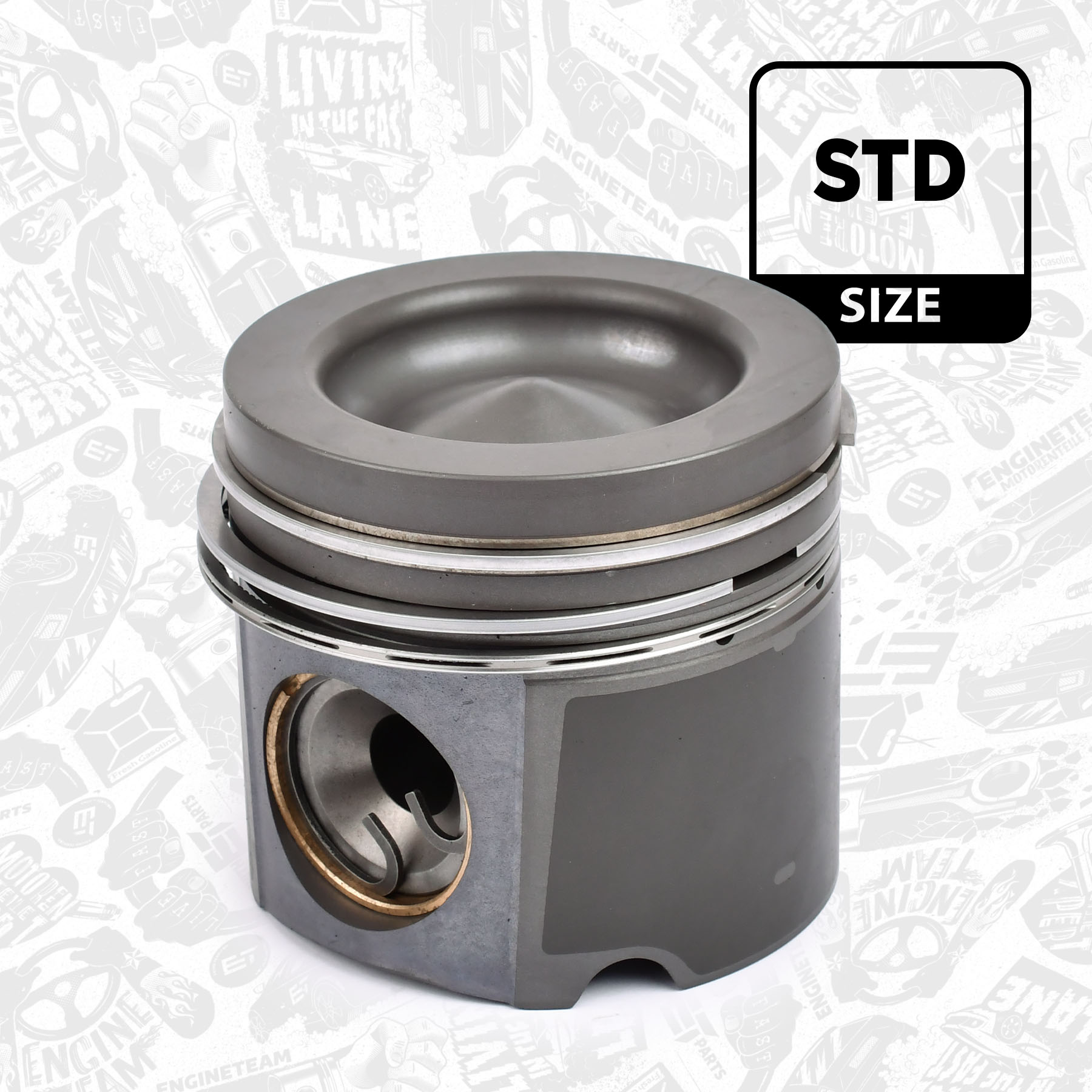 Piston with rings and pin - PM003900 ET ENGINETEAM - 5410304117 ...