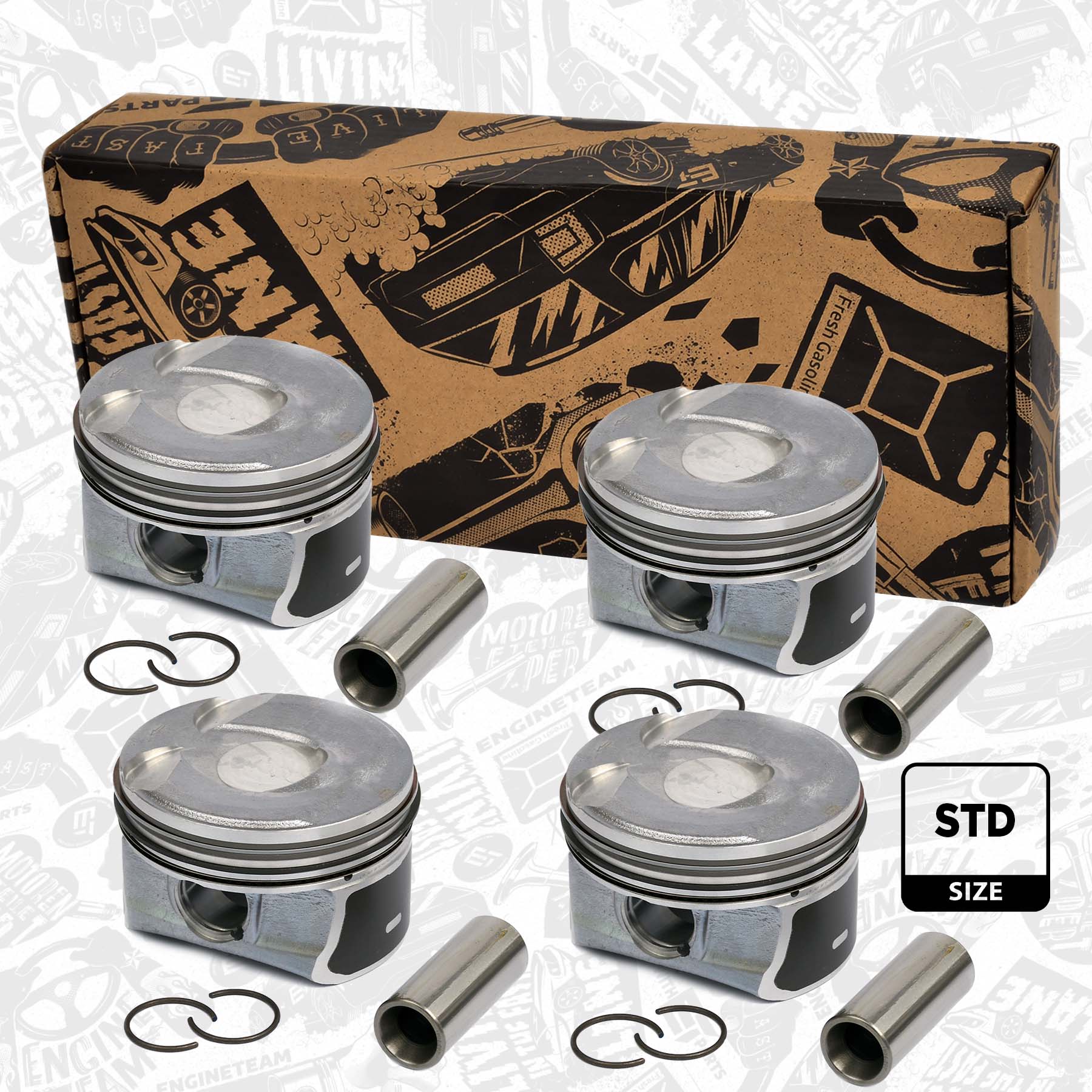 Piston kit - PM006800VR1 ET ENGINETEAM - 0628.S1, 11257566019, 0628S1 ...