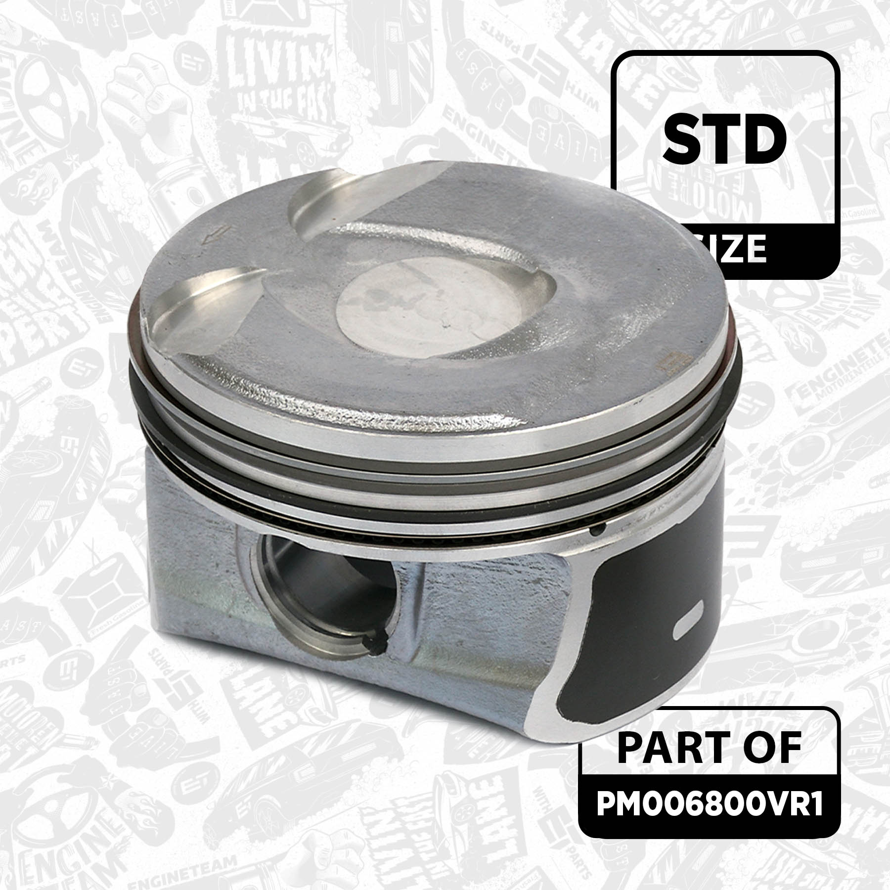 Piston kit - PM006800VR1 ET ENGINETEAM - 0628.S1, 11257566019, 0628S1 ...