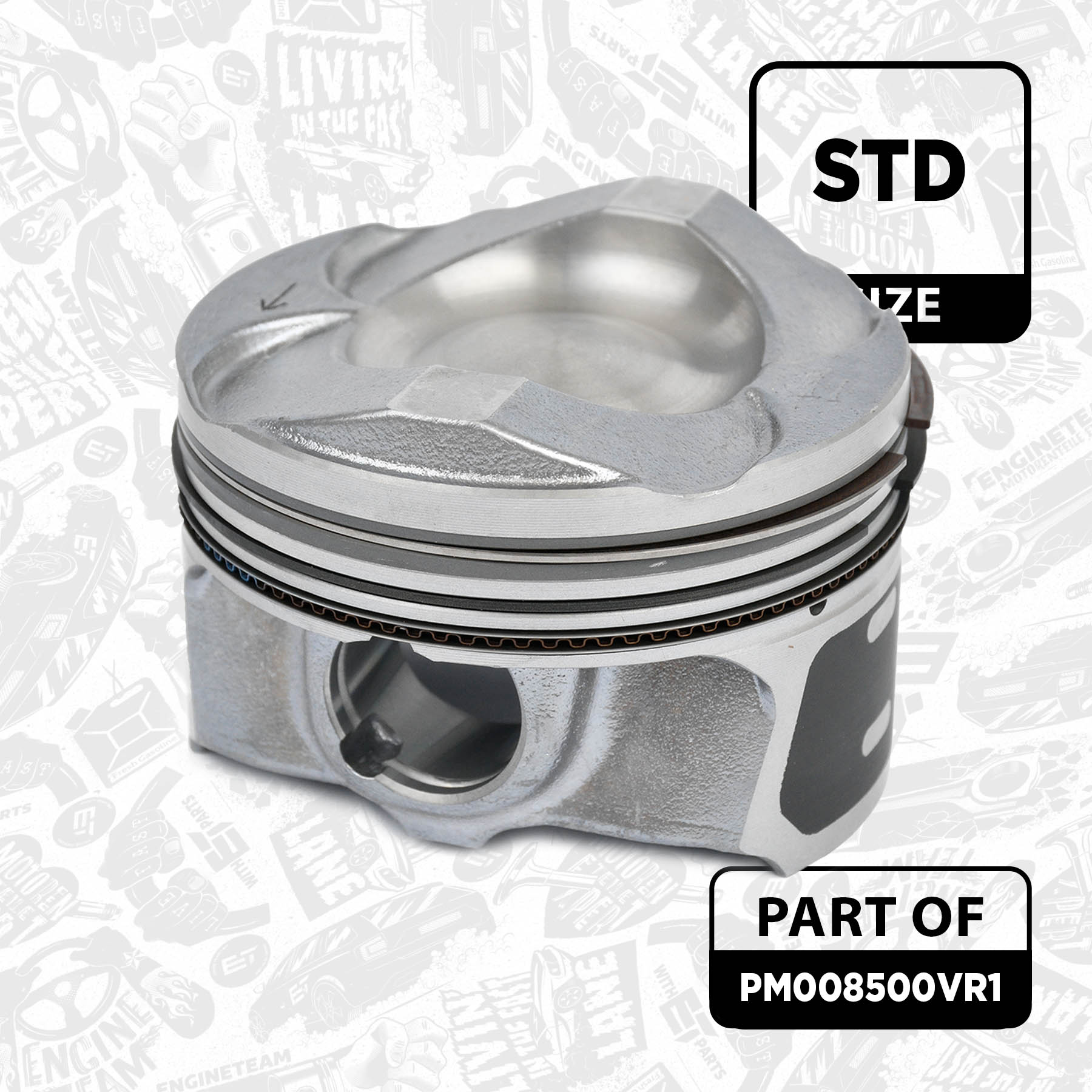 Piston kit - PM008500VR1 ET ENGINETEAM - 1832679, CM5Z-6108-D ...