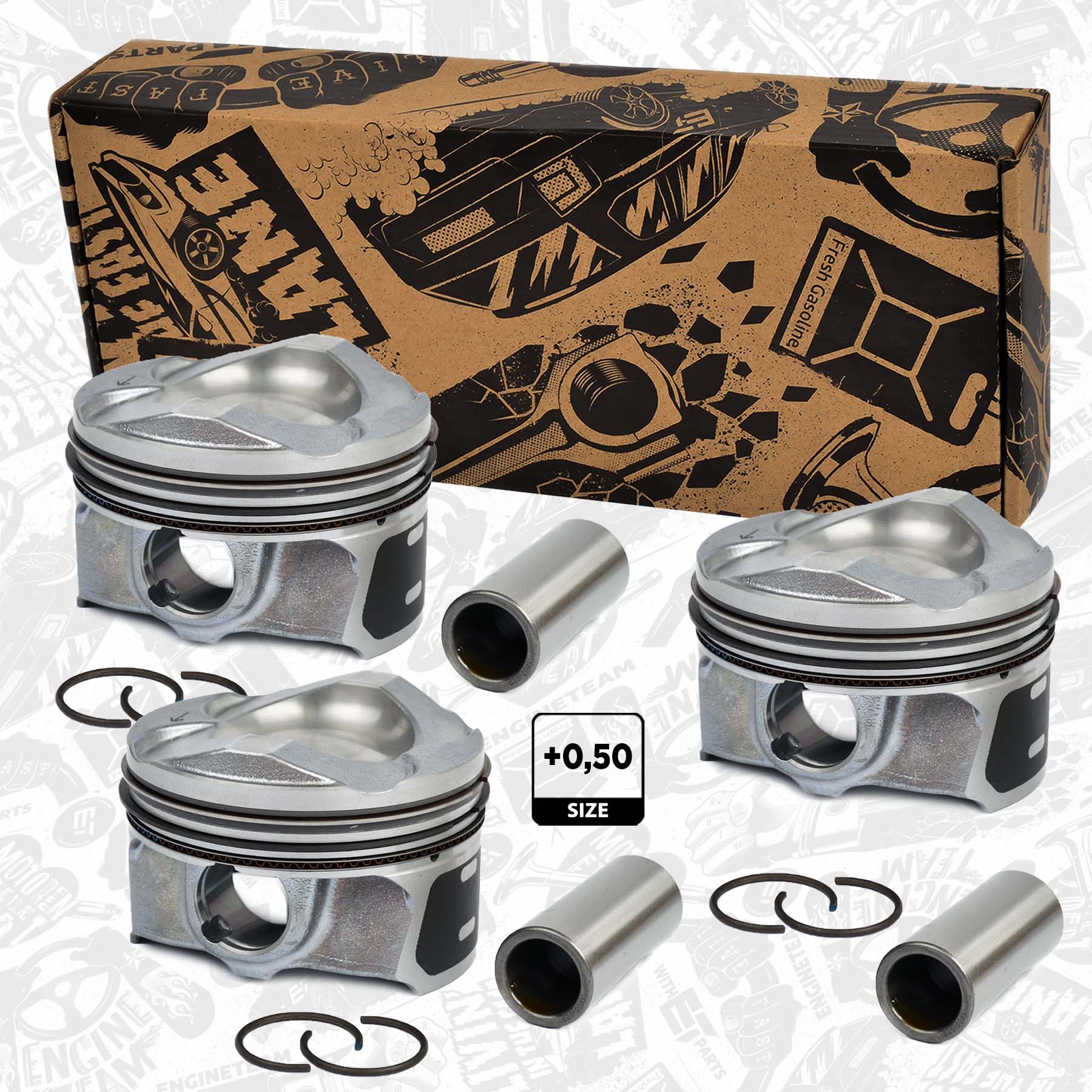 Piston kit - PM008550VR1 ET ENGINETEAM - 857025 | K MOTORSHOP