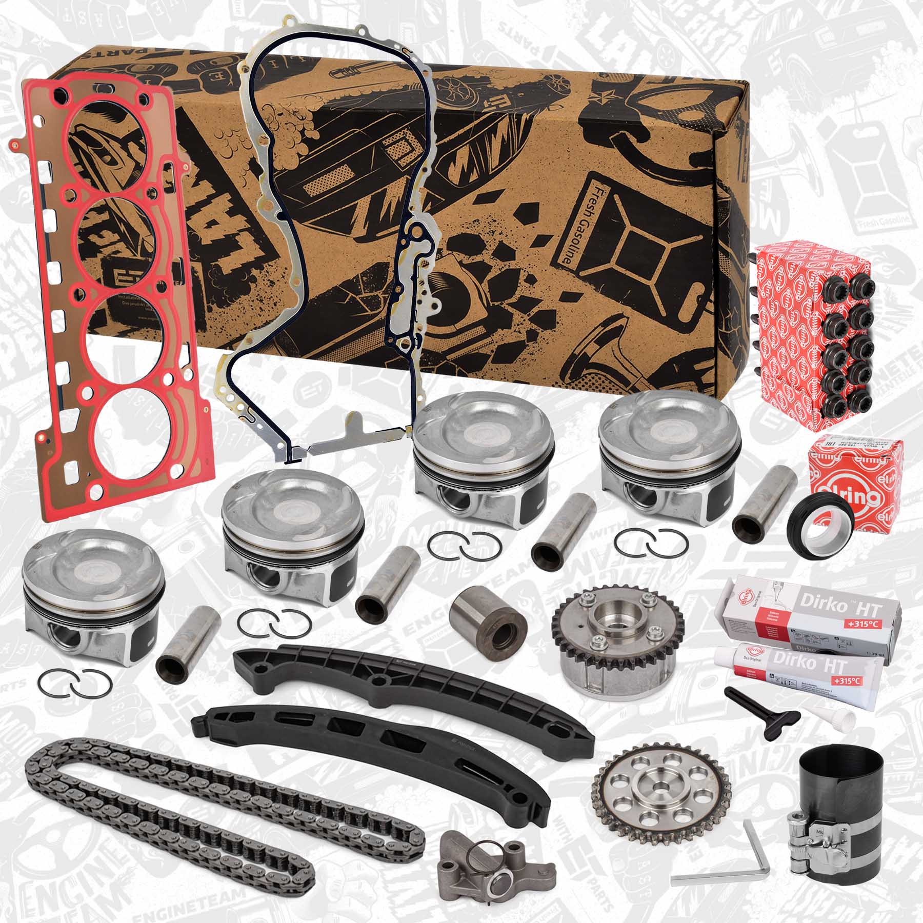 Piston kit - PM009800ET ET ENGINETEAM - 03C107065AQ, 03C107065AS ...