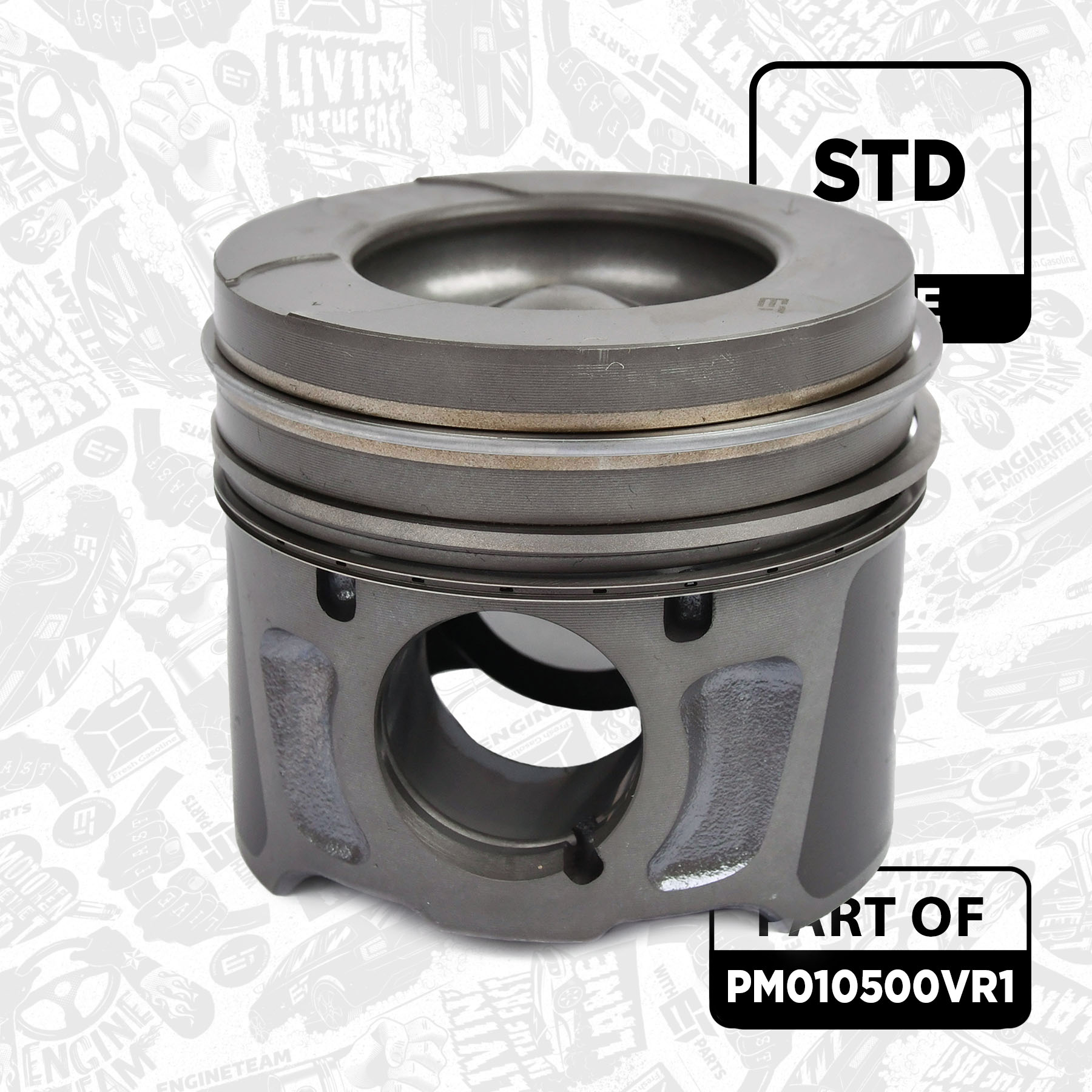 Piston Set - PM010500VR1 ET ENGINETEAM - 0628X1, 1608982180, 1886348 ...