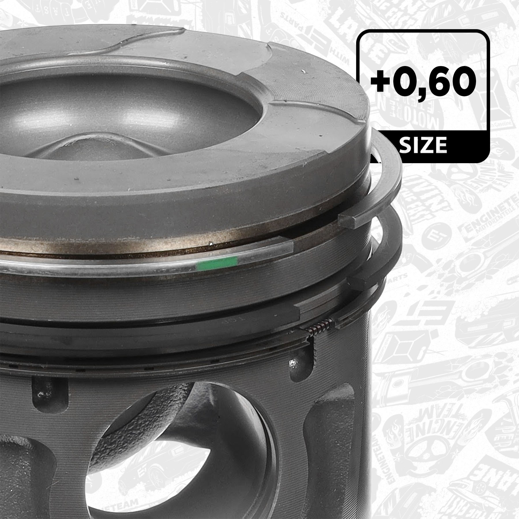 Piston with rings and pin - PM010560 ET ENGINETEAM | K MOTORSHOP s.r.o.