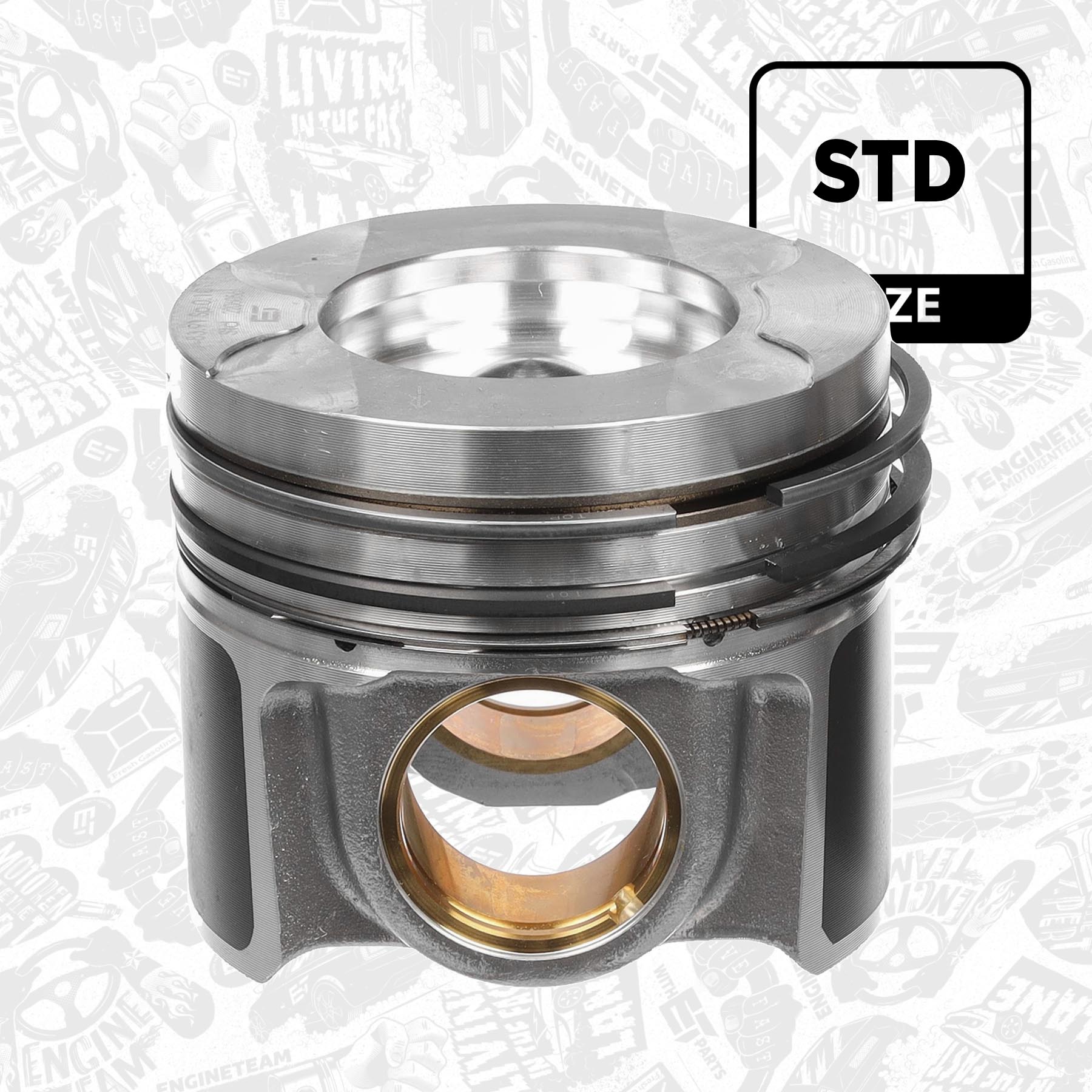 Piston with rings and pin - PM012000 ET ENGINETEAM - 2275738, GK2Q6006 ...