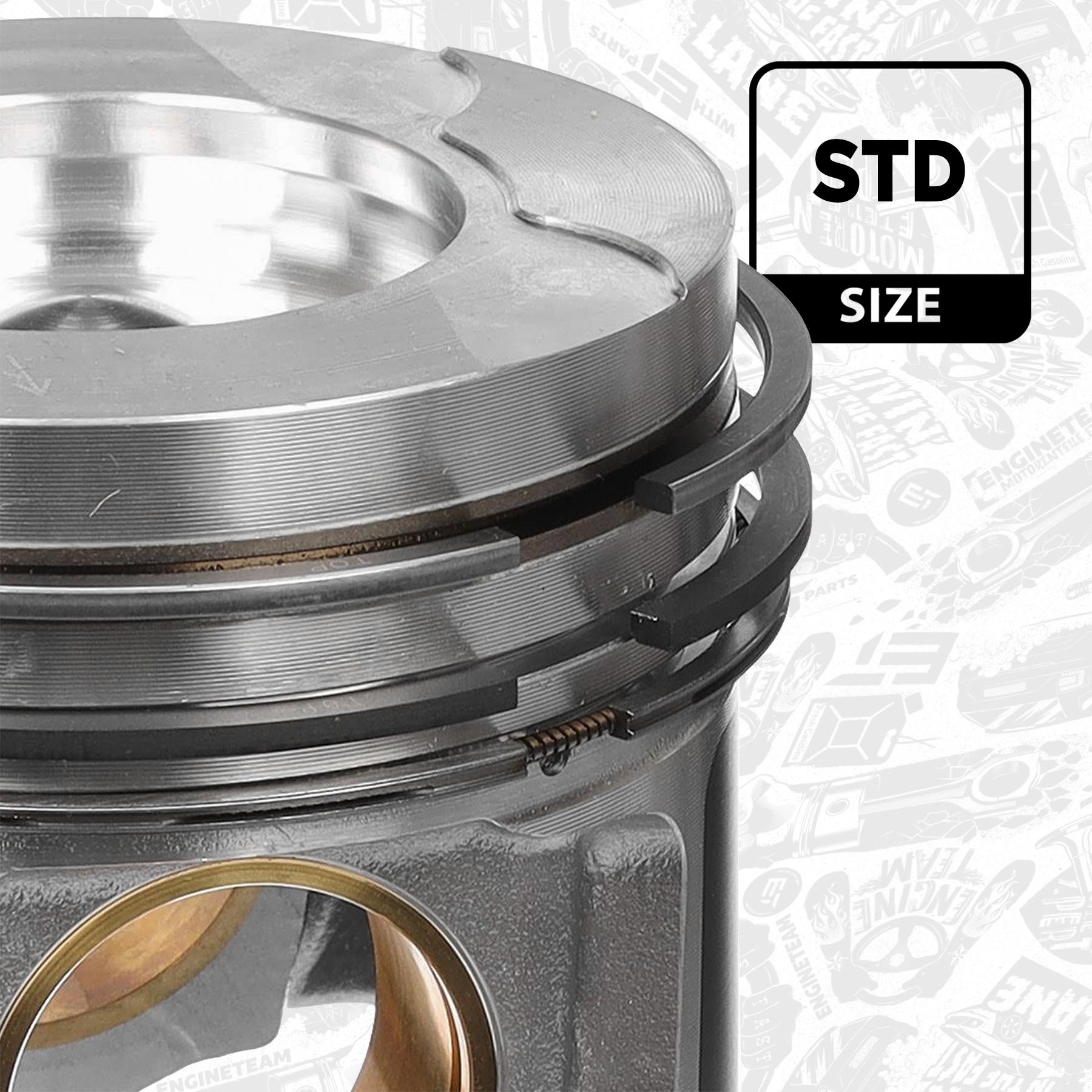 Piston with rings and pin - PM012000 ET ENGINETEAM - 2275738, GK2Q6006 ...