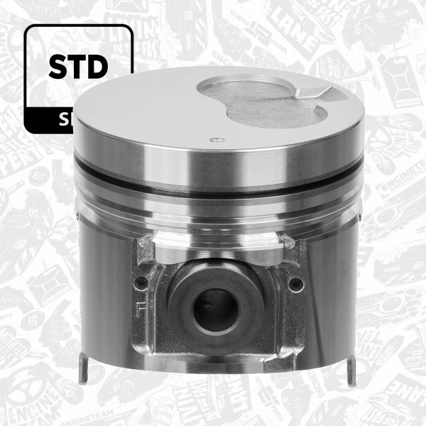 Piston with rings and pin - PM013500 ET ENGINETEAM - 4945016, 4944474 ...