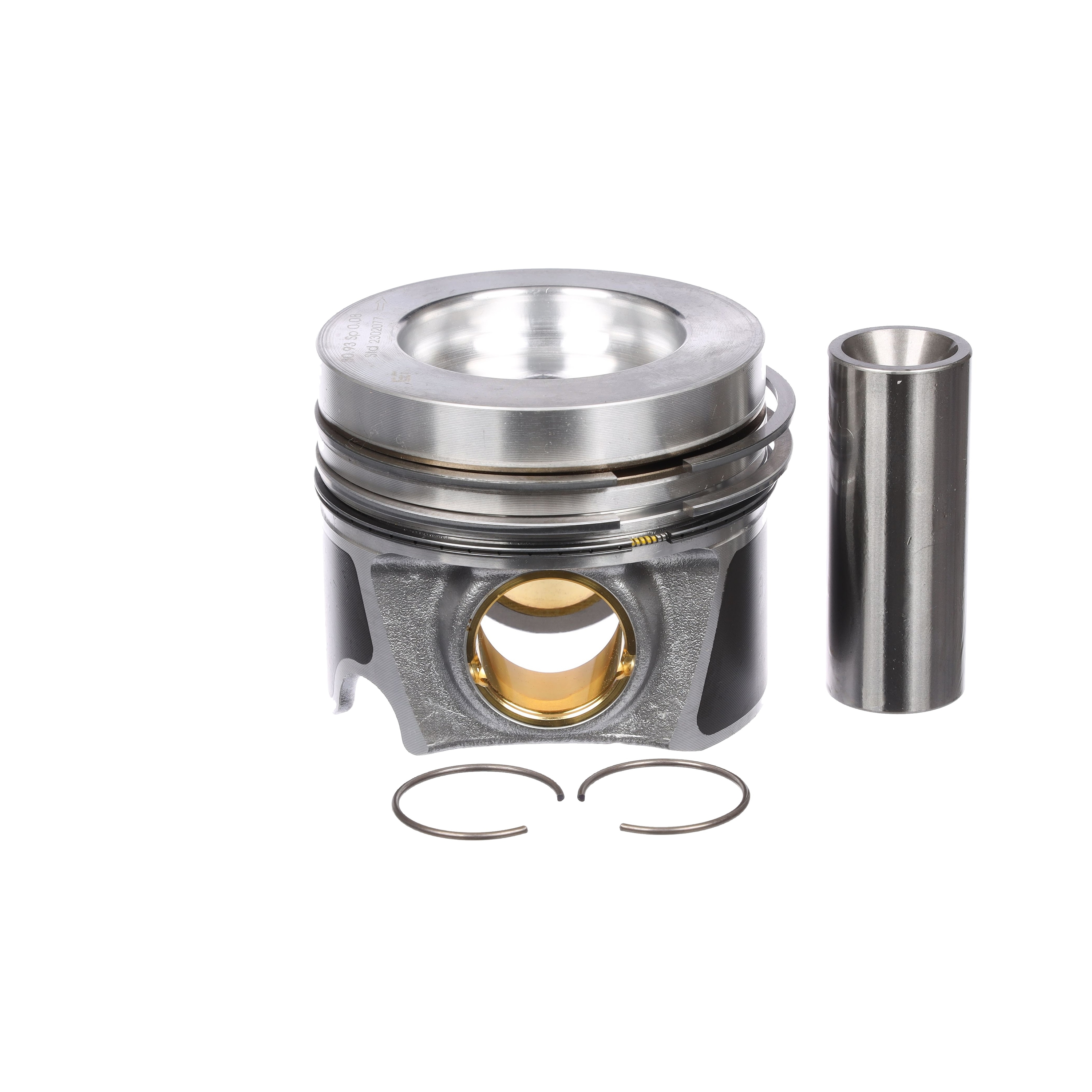 Piston with rings and pin - PM014300 ET ENGINETEAM - 04L107065AL ...
