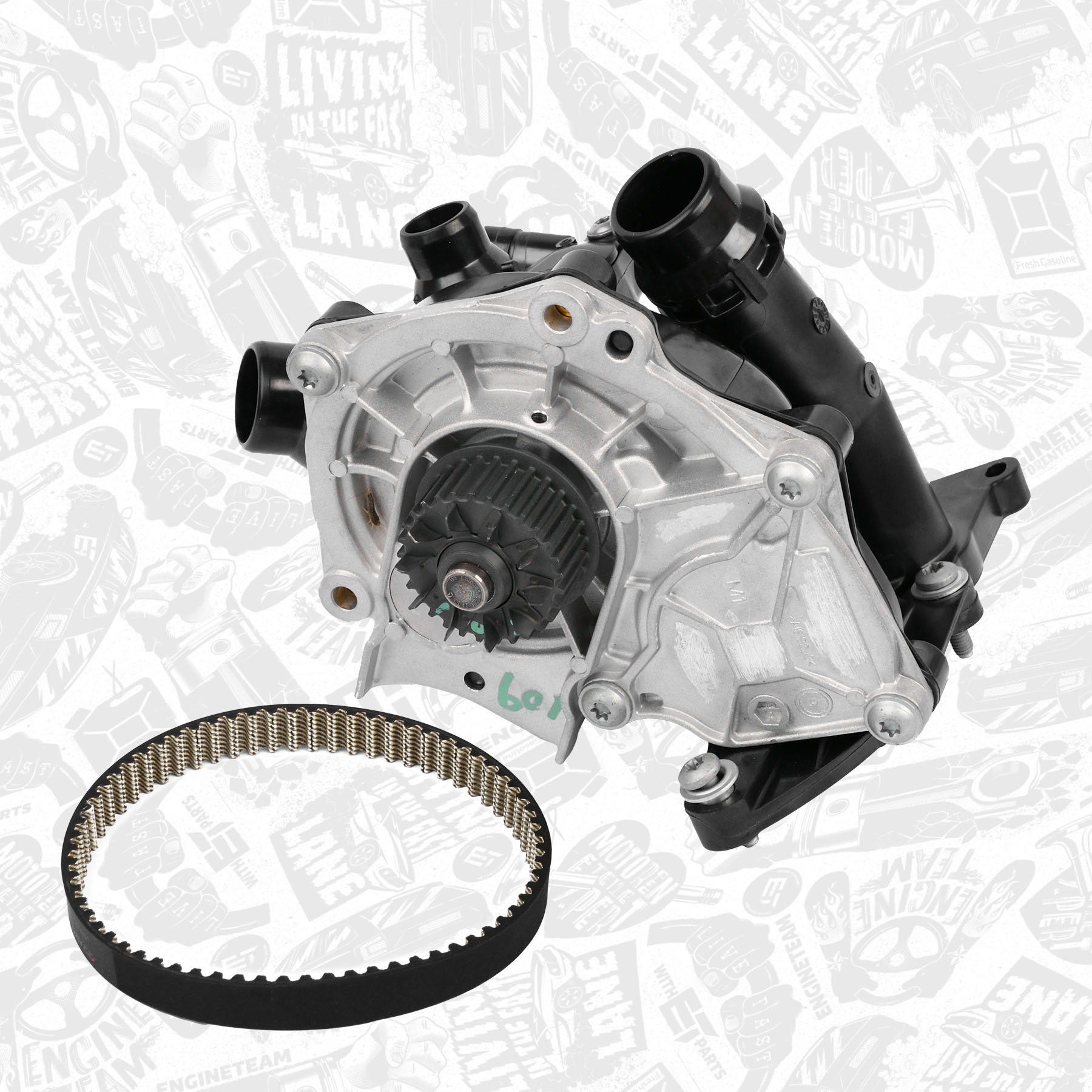 Water Pump, engine cooling - PW0008 ET ENGINETEAM - 06K121011 ...