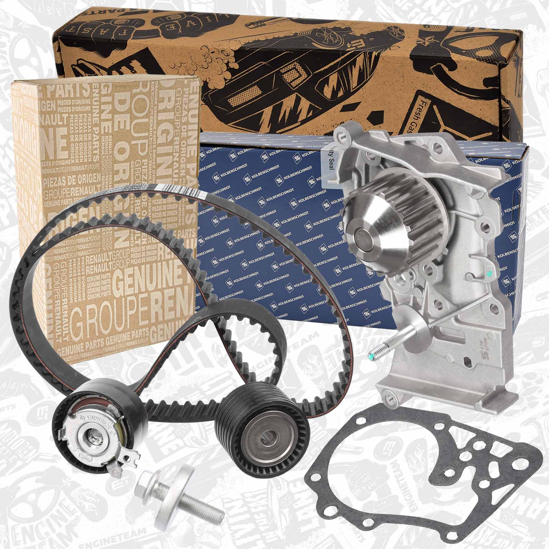 Water Pump & Timing Belt Kit - RM0010 ET ENGINETEAM - 7701477014 ...