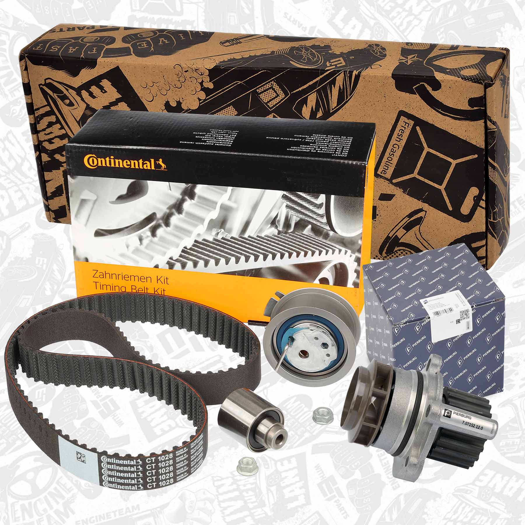 Water Pump & Timing Belt Kit - RM0011VR1 ET ENGINETEAM - 038121011C, 038121011CX, 038121011D | K ...