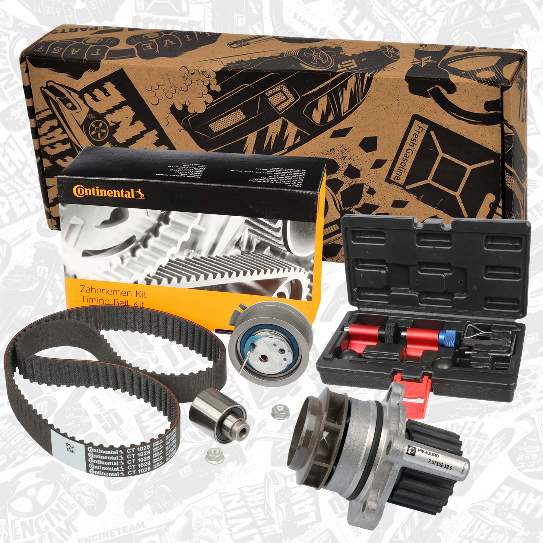 Water Pump & Timing Belt Kit - RM0011VR2 ET ENGINETEAM - 038121011C ...