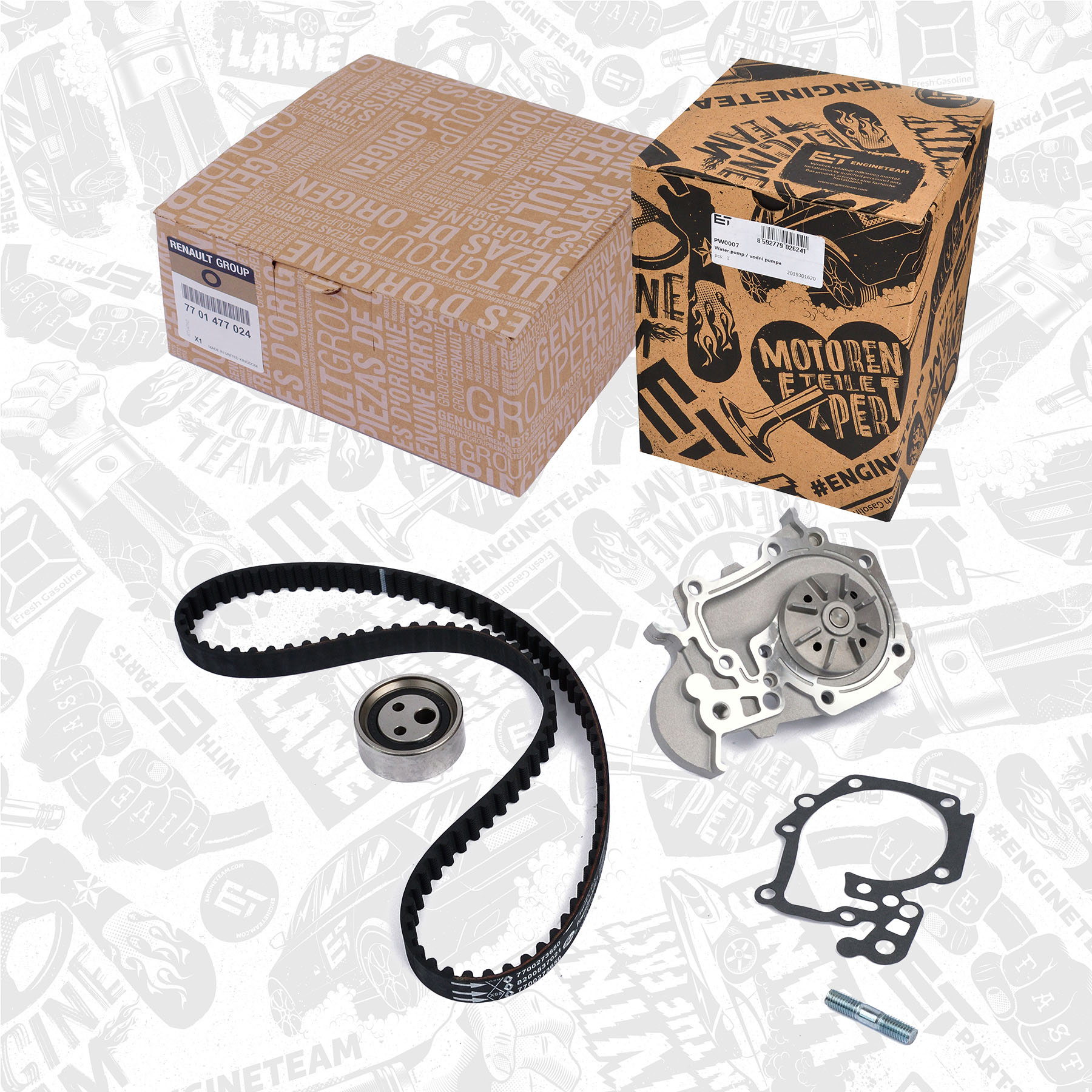 Water Pump & Timing Belt Kit - RM0015 ET ENGINETEAM - 6001543859 ...