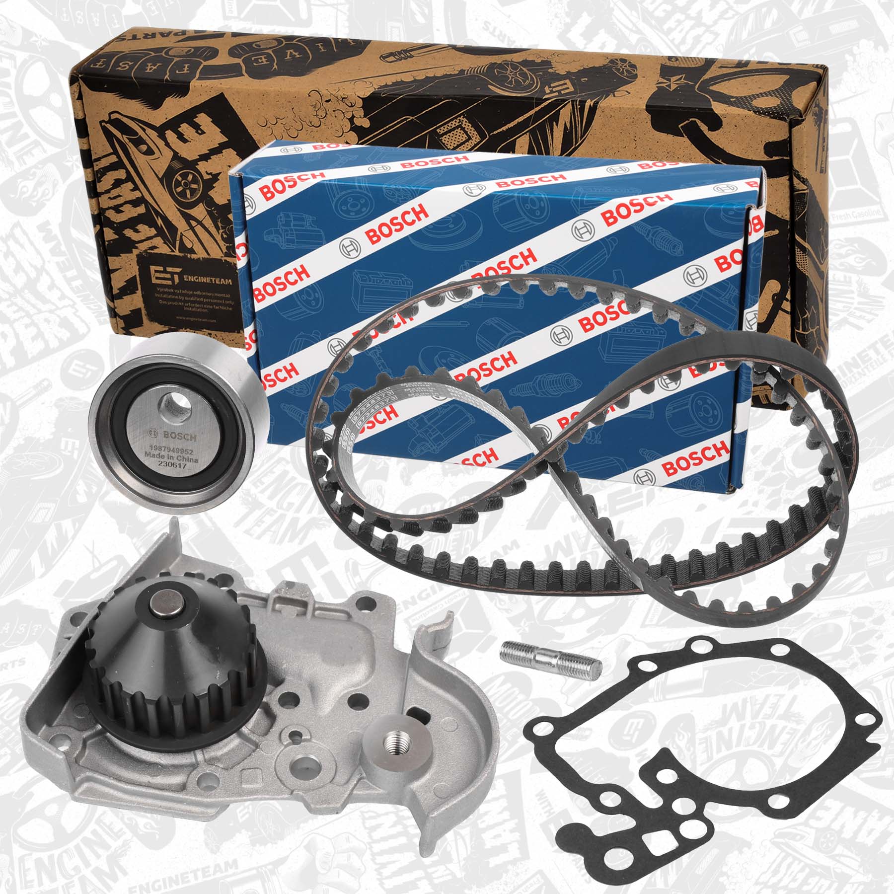 Water Pump & Timing Belt Kit - RM0015VR1 ET ENGINETEAM - 1680600QBA ...