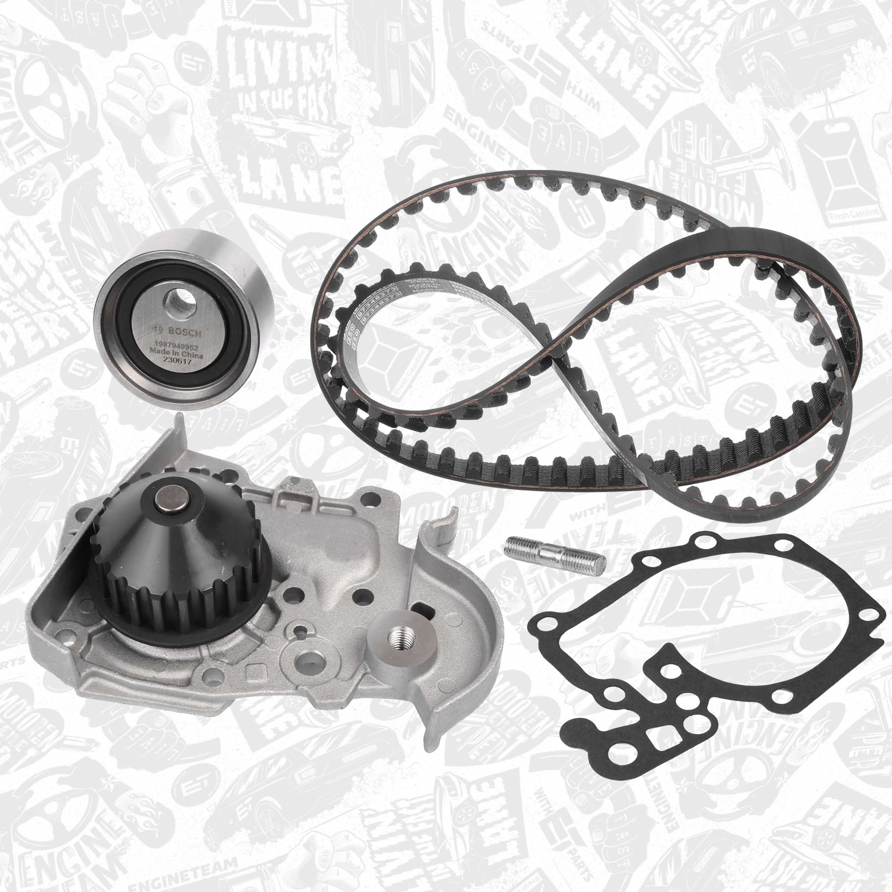 Water Pump & Timing Belt Kit - RM0015VR1 ET ENGINETEAM - 1680600QBA ...