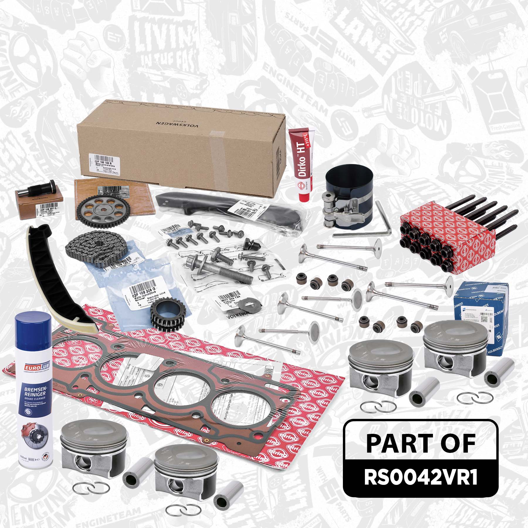 Timing Chain Kit - RS0042VR1 ET ENGINETEAM - 03F198158B, 03F198158 ...