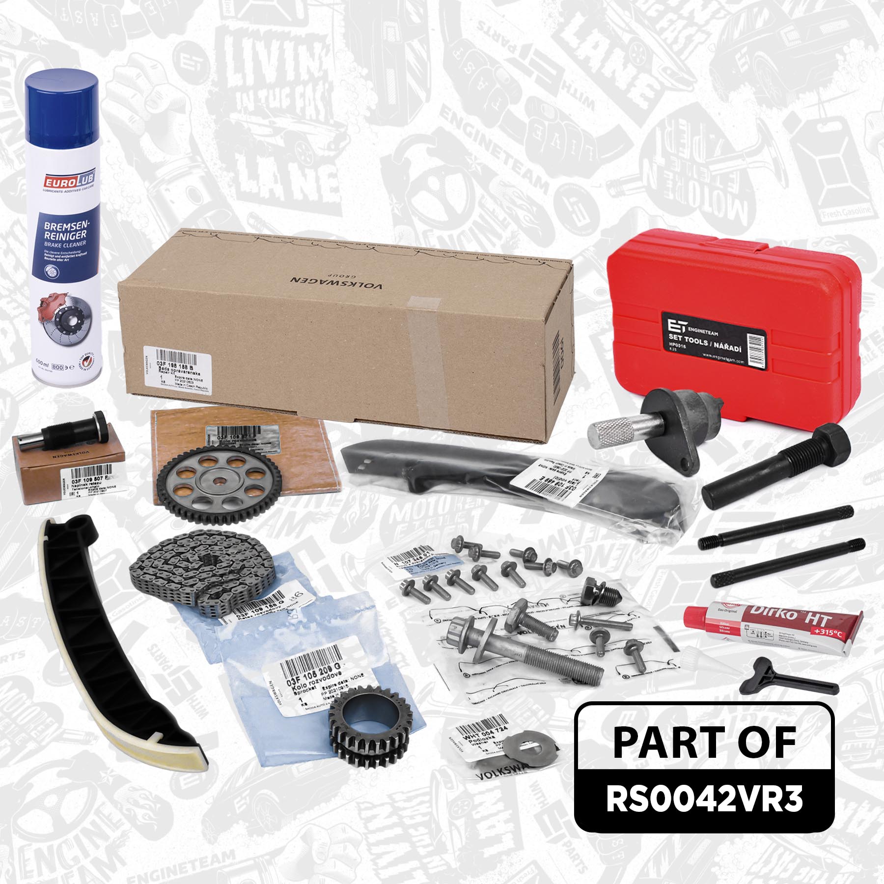 Timing Chain Kit - RS0042VR3 ET ENGINETEAM - 03F198158B, 03F198158 ...