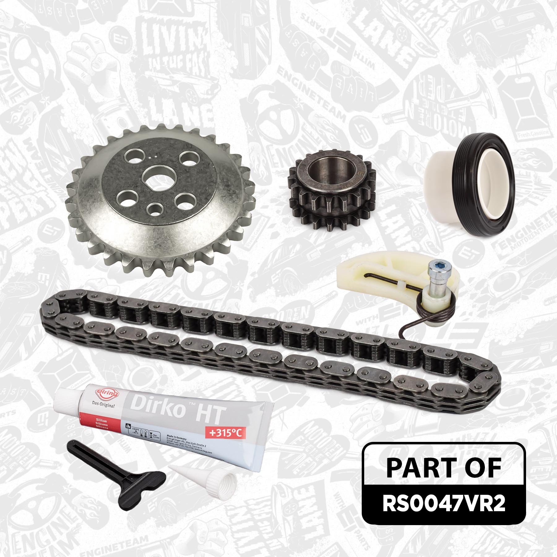Chain Set, oil pump drive - RS0047VR2 ET ENGINETEAM - 03C105209AQ ...