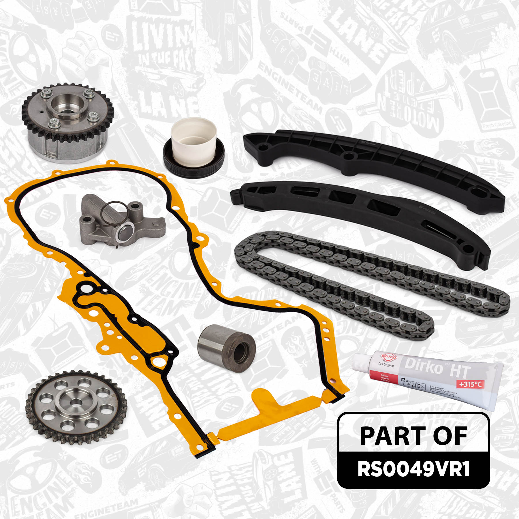 Timing Chain Kit - RS0049VR1 ET ENGINETEAM - 03C109571F, 03C109509P ...
