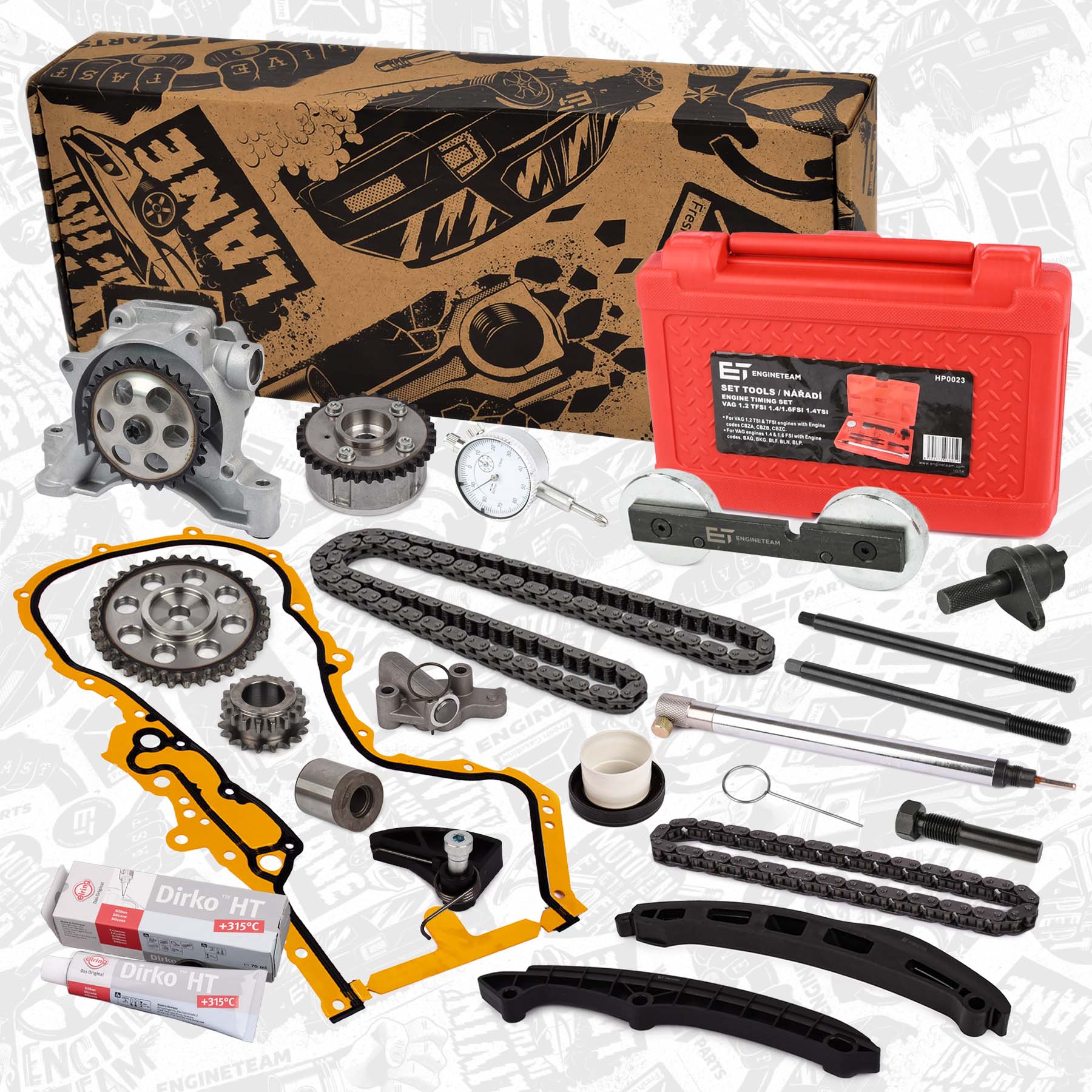 Timing Chain Kit - RS0049VR12 ET ENGINETEAM - 03C109571F, 03C109509P ...