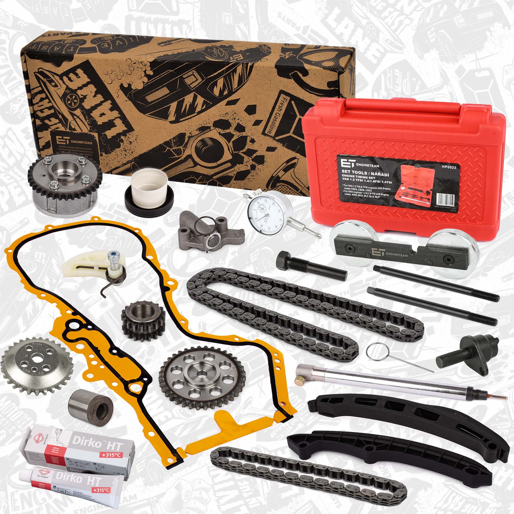 Timing Chain Kit - RS0049VR13 ET ENGINETEAM - 03C109571F, 03C109509P ...