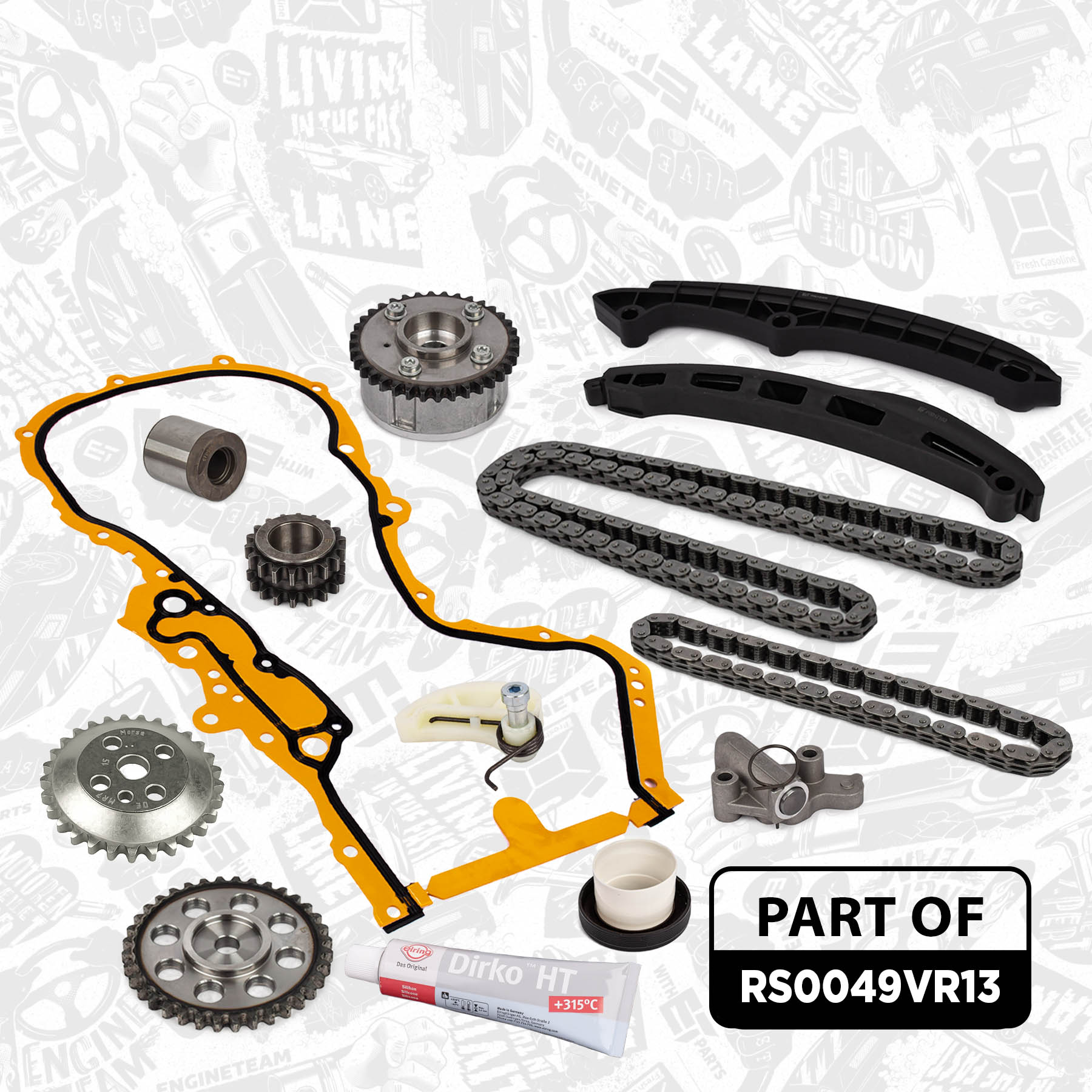 Timing Chain Kit - RS0049VR13 ET ENGINETEAM - 03C109571F, 03C109509P ...