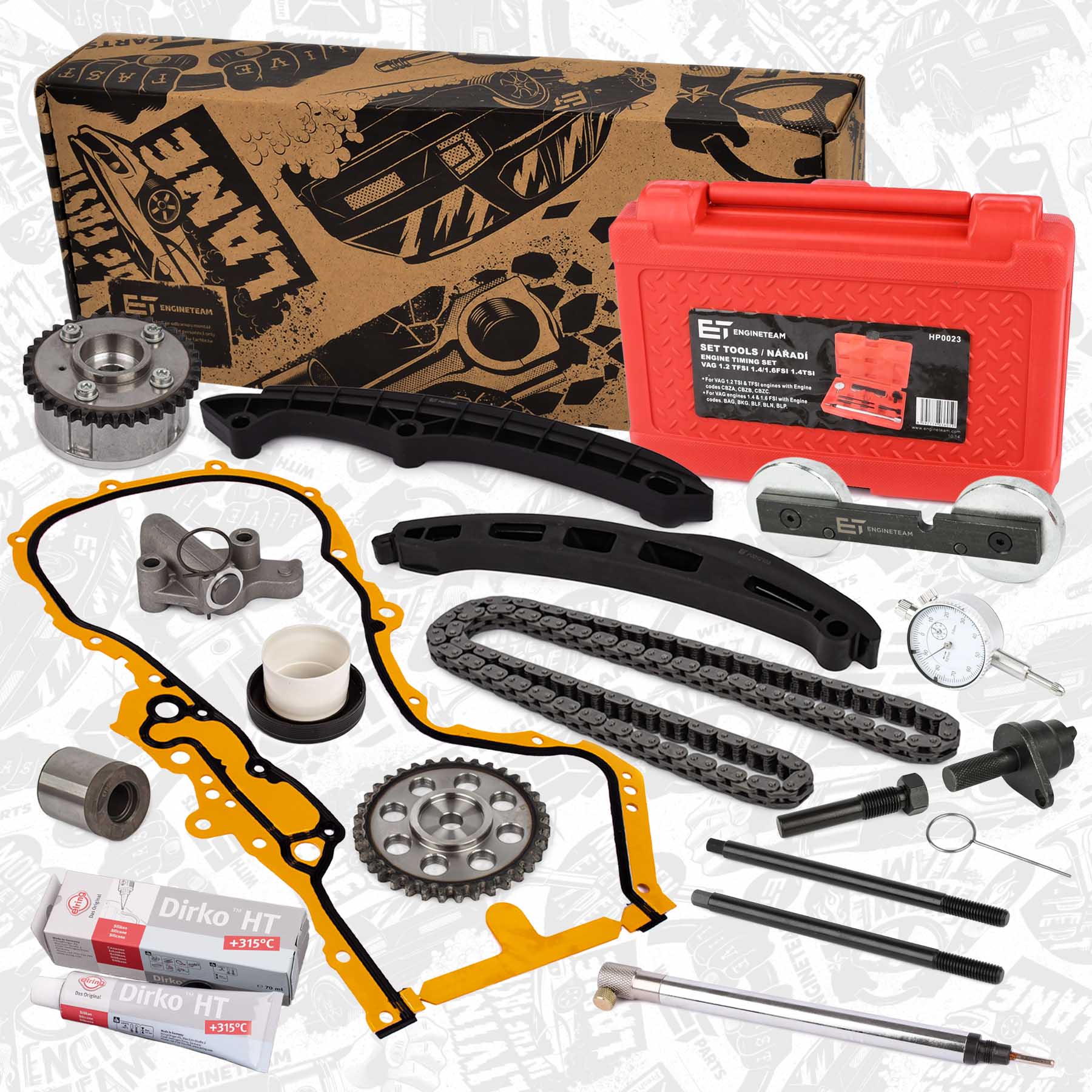 Timing Chain Kit - RS0049VR9 ET ENGINETEAM - 03C109571F, 03C109509P ...
