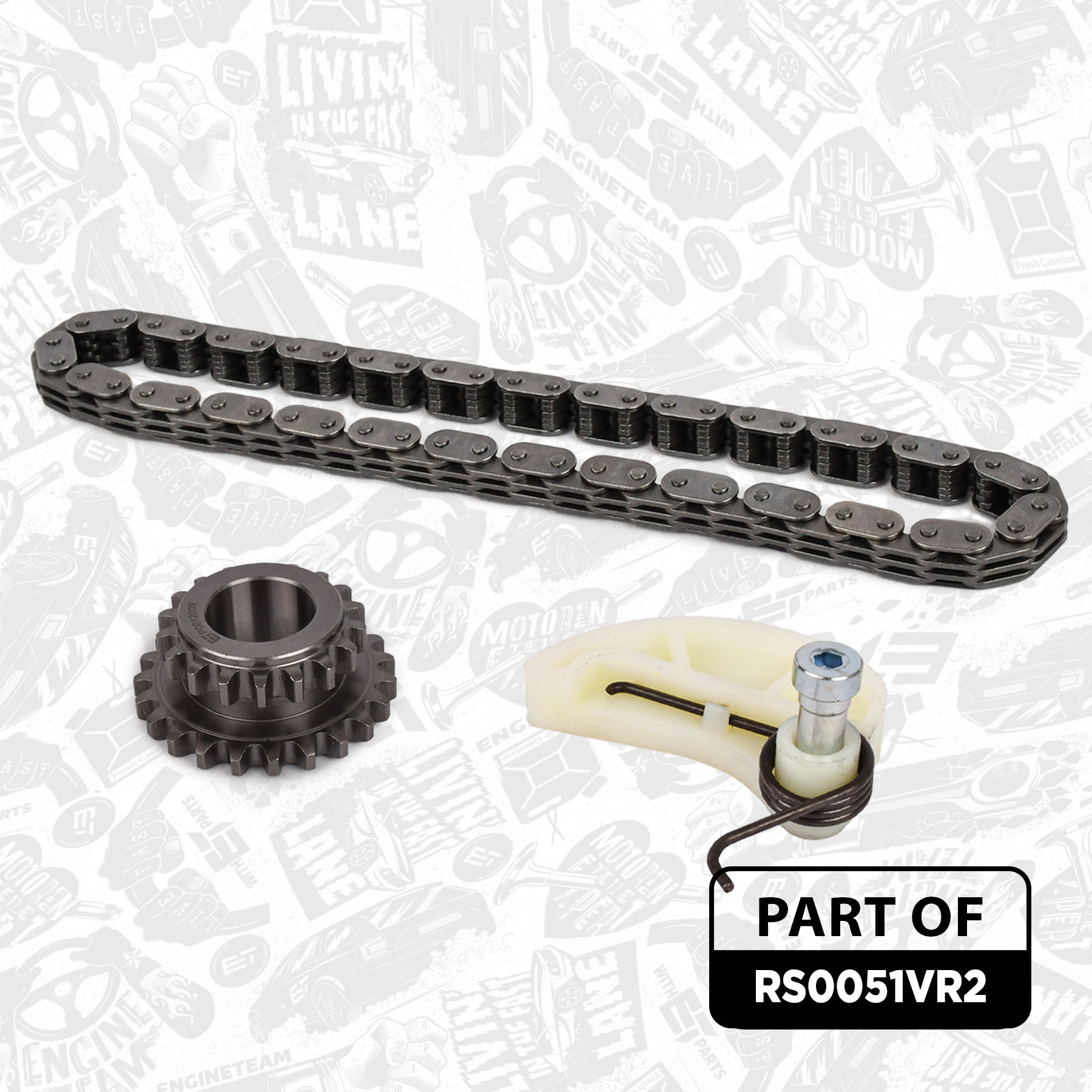Chain Kit, oil pump drive - RS0051VR2 ET ENGINETEAM - 03C115225A ...